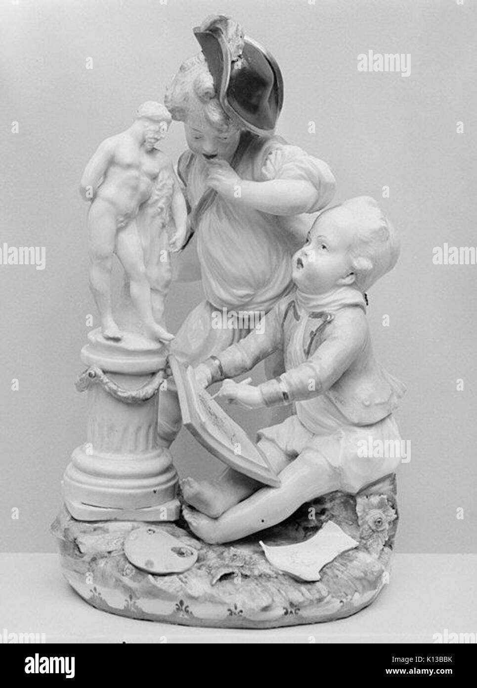 Allegory of drawing and painting Black and White Stock Photos & Images ...