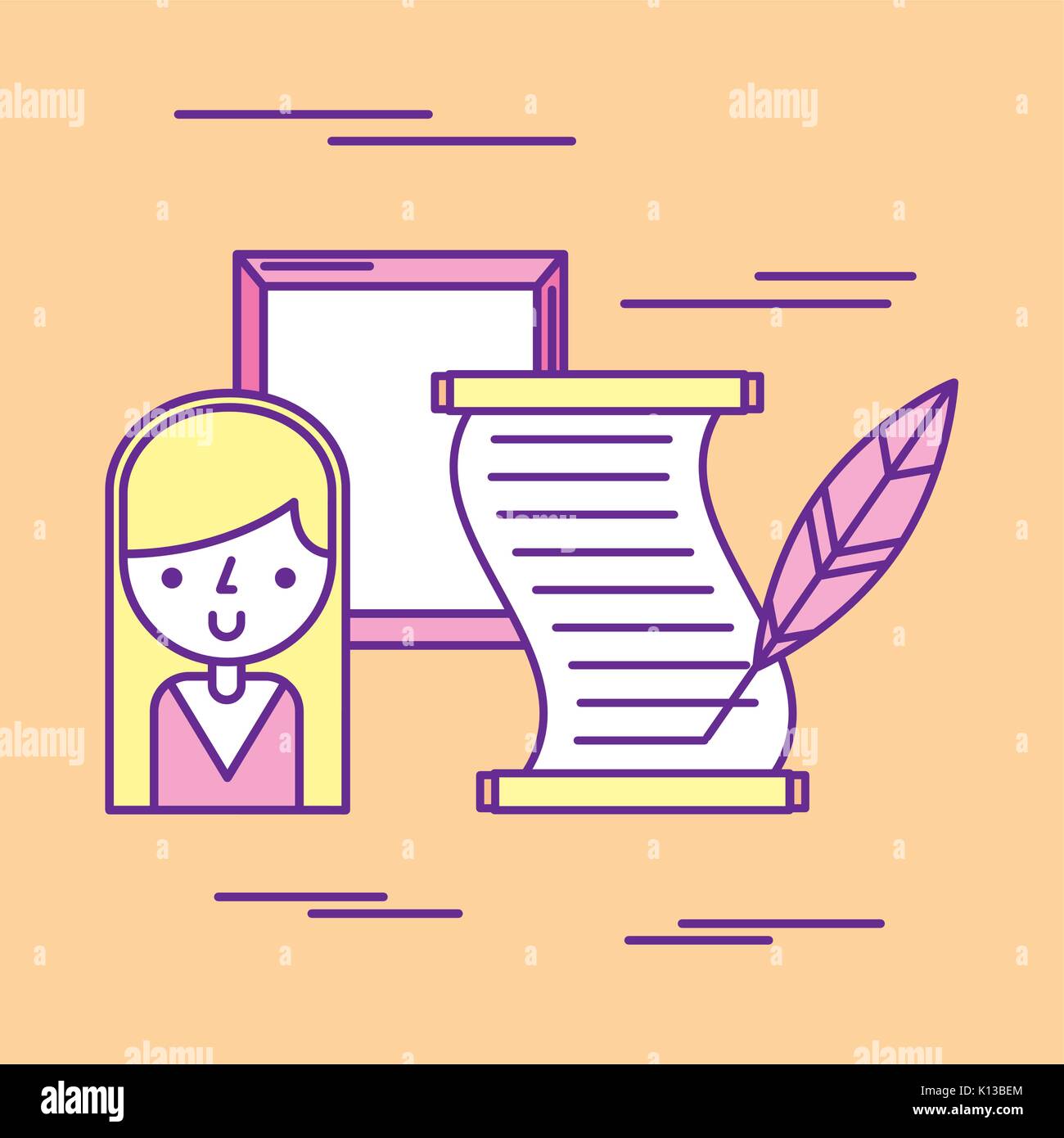 Visit museum flat design Stock Vector Images - Alamy