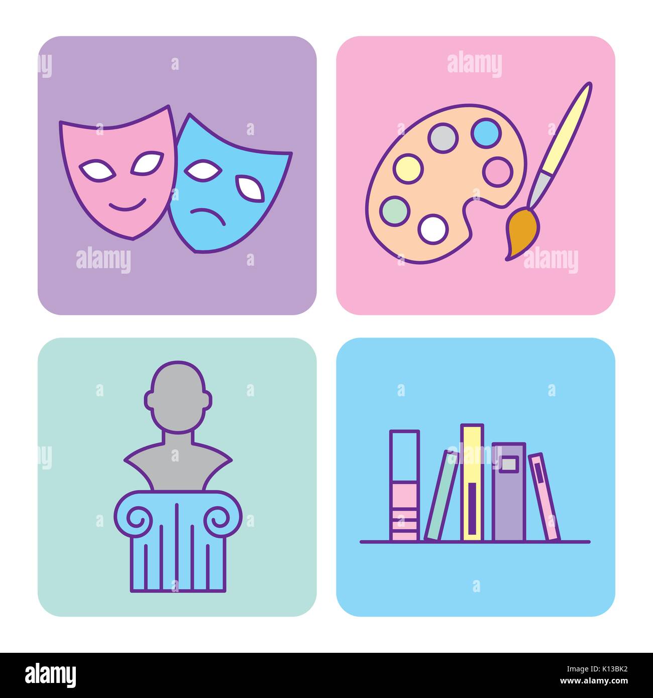 icon set history museum Stock Vector Image & Art - Alamy