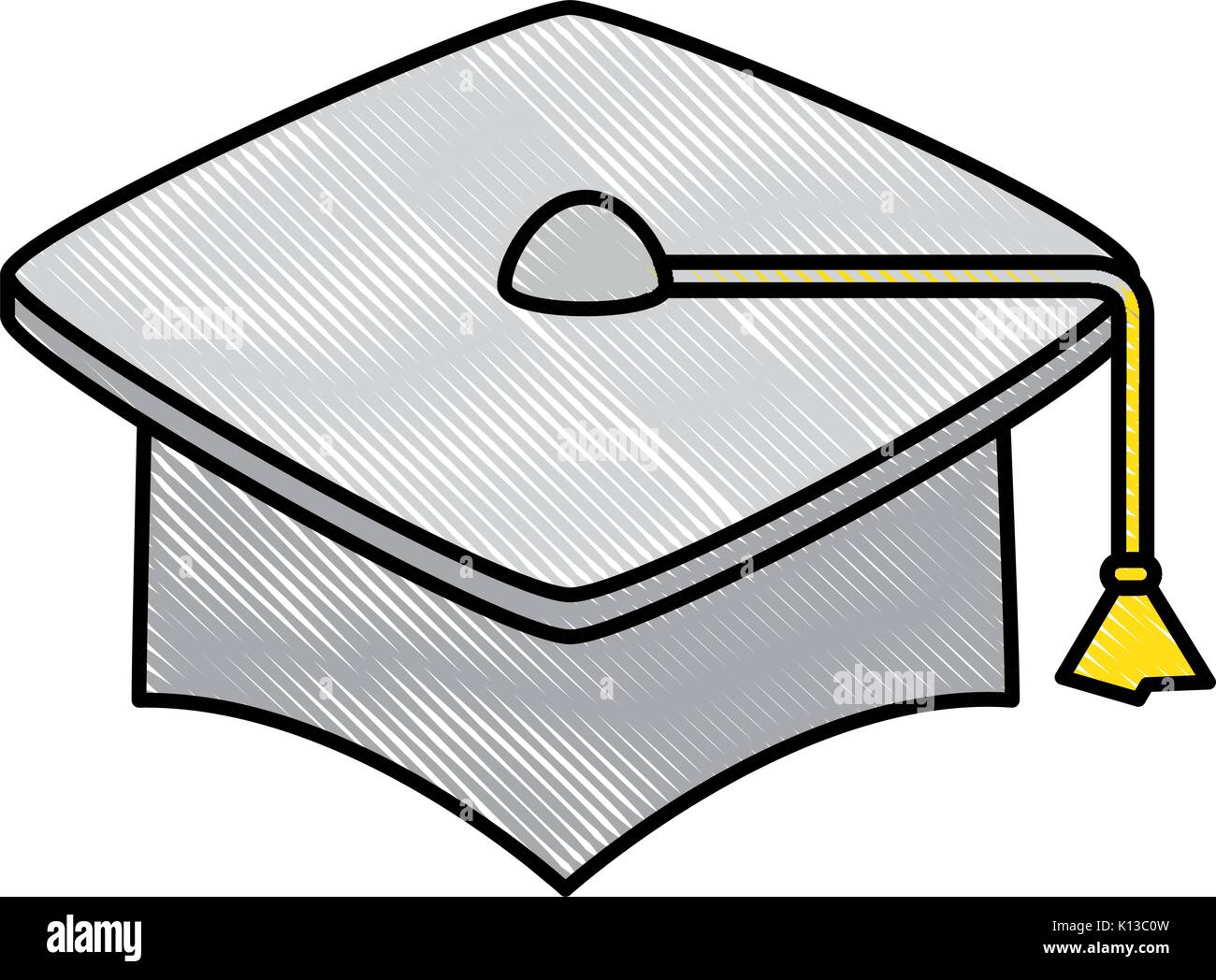 graduation cap icon over white background vector illustration Stock ...