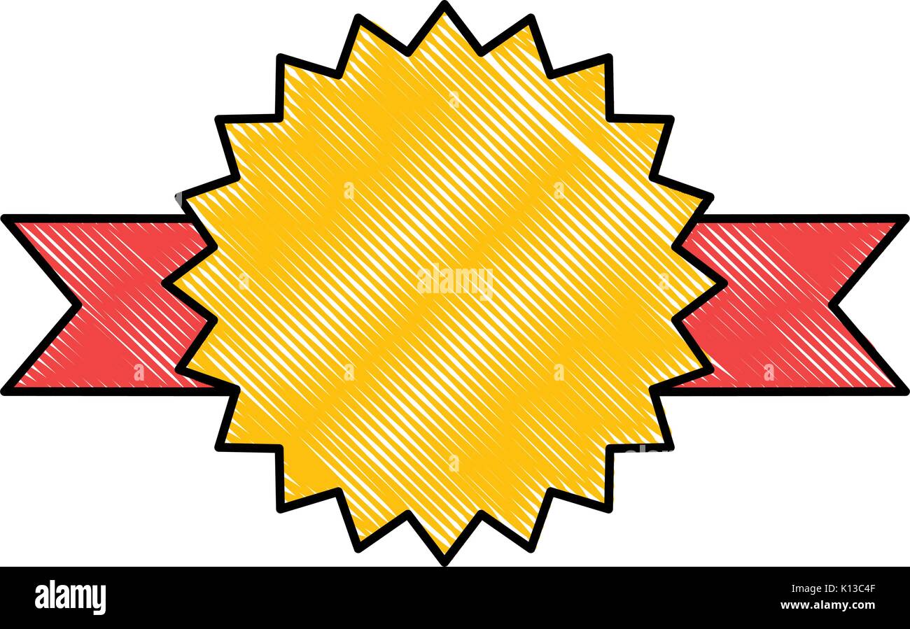 seal stamp and ribbon icon over white background vector illustration ...