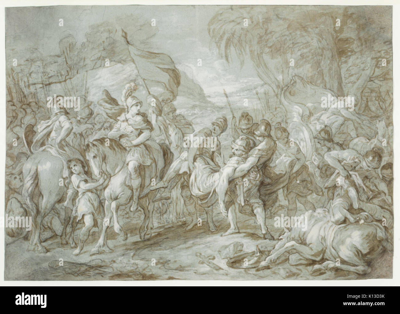 Alexander and Porus MET DR195 Stock Photo - Alamy