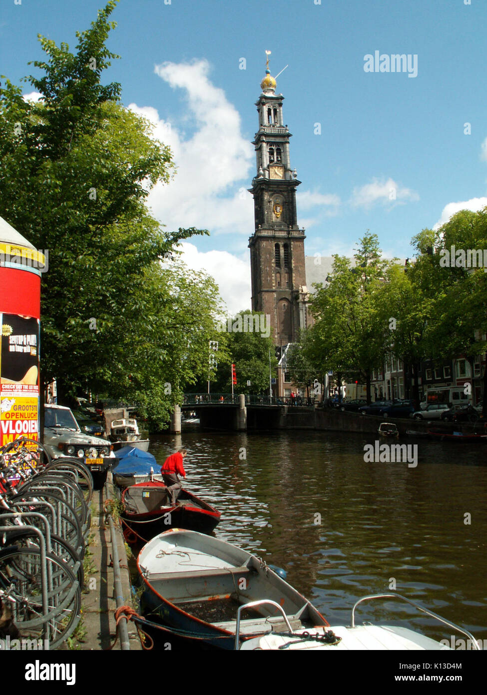 Amsterdam, Prinsengracht Westerkerk Stock Photo - Alamy
