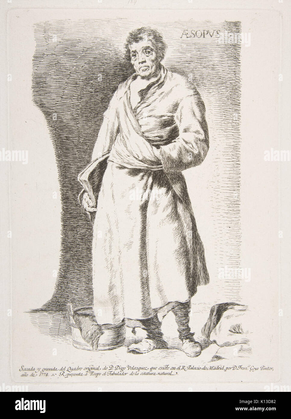 Aesop (Aesopus), from Etchings after Velazquez MET DP816858 Stock Photo ...