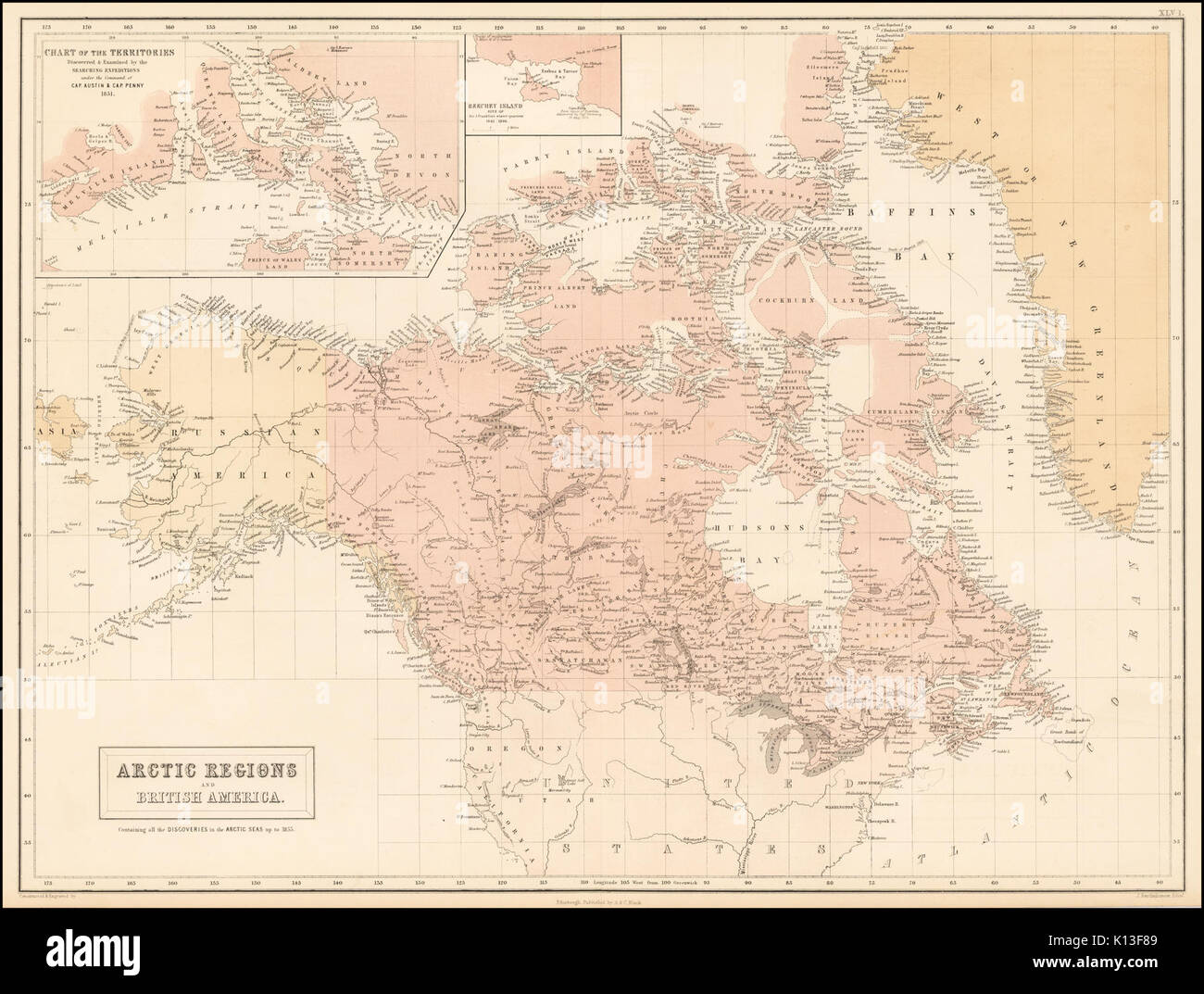 1854 map of america hi-res stock photography and images - Alamy