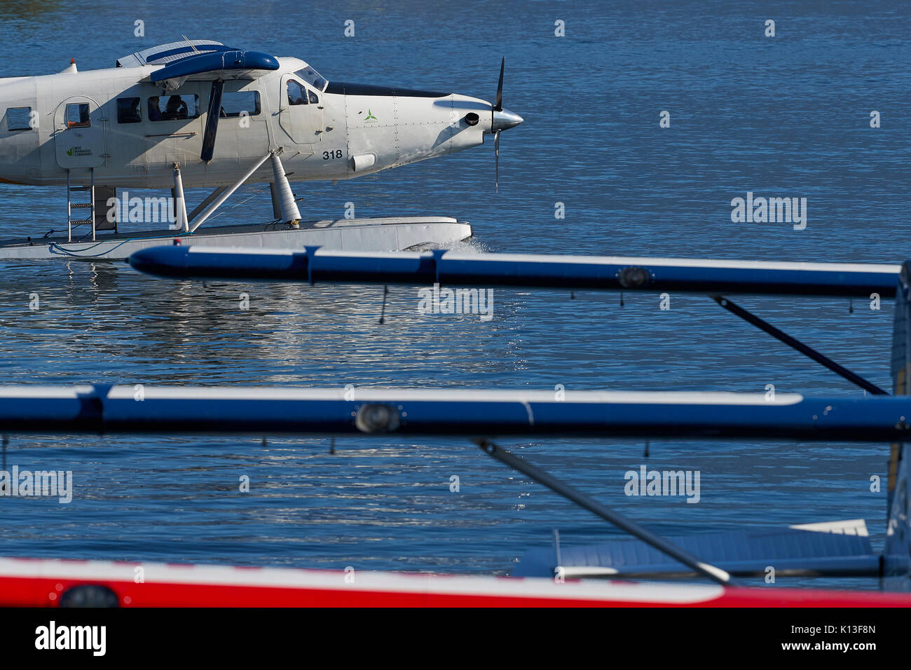 Harbour Air Seaplanes de Havilland Canada Turbo Otter Sea Plane Taxiing ...