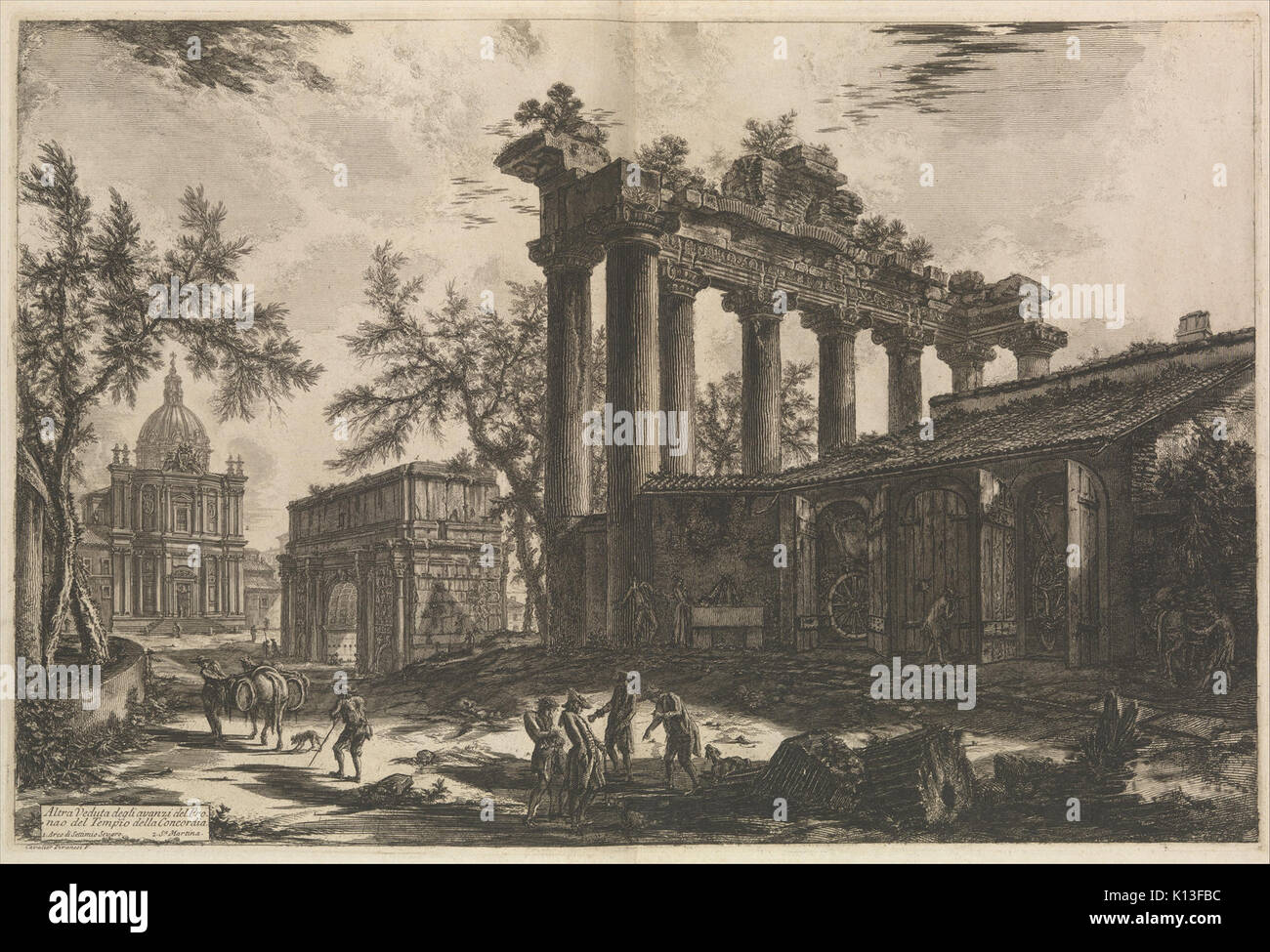 Another view of the remains of the Pronaos of the Temple of Concord The ...