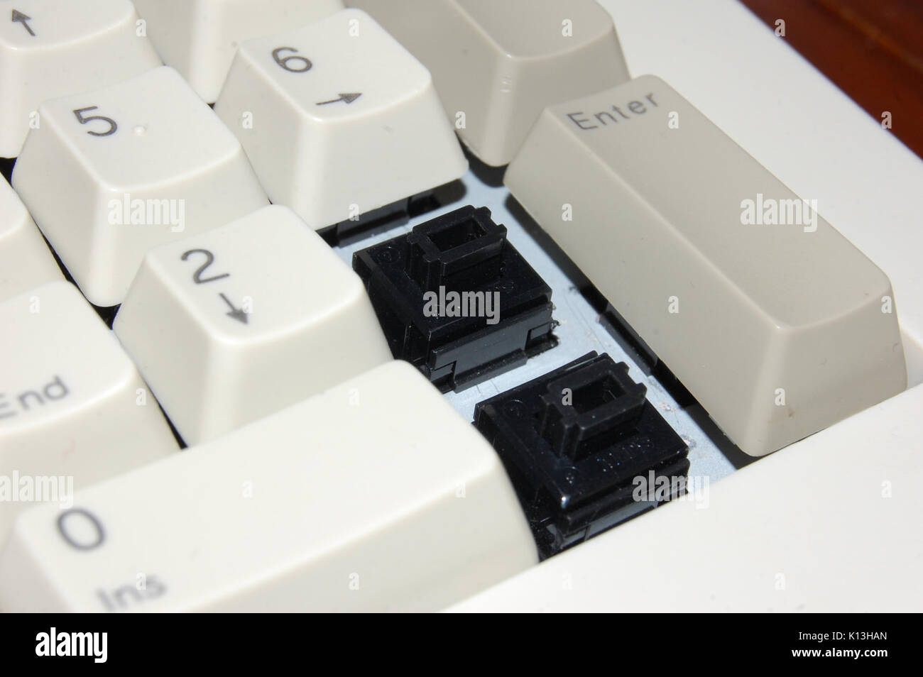 ALPS SKCMAP Black keyboard switches on Dell AT101W Stock Photo - Alamy