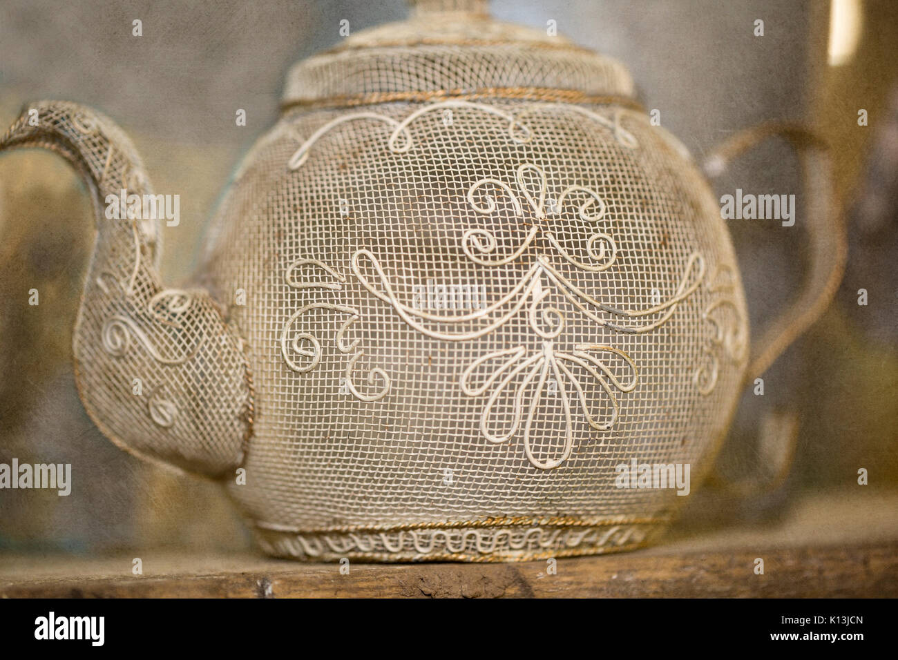 Vintage decorative tea pot Stock Photo - Alamy