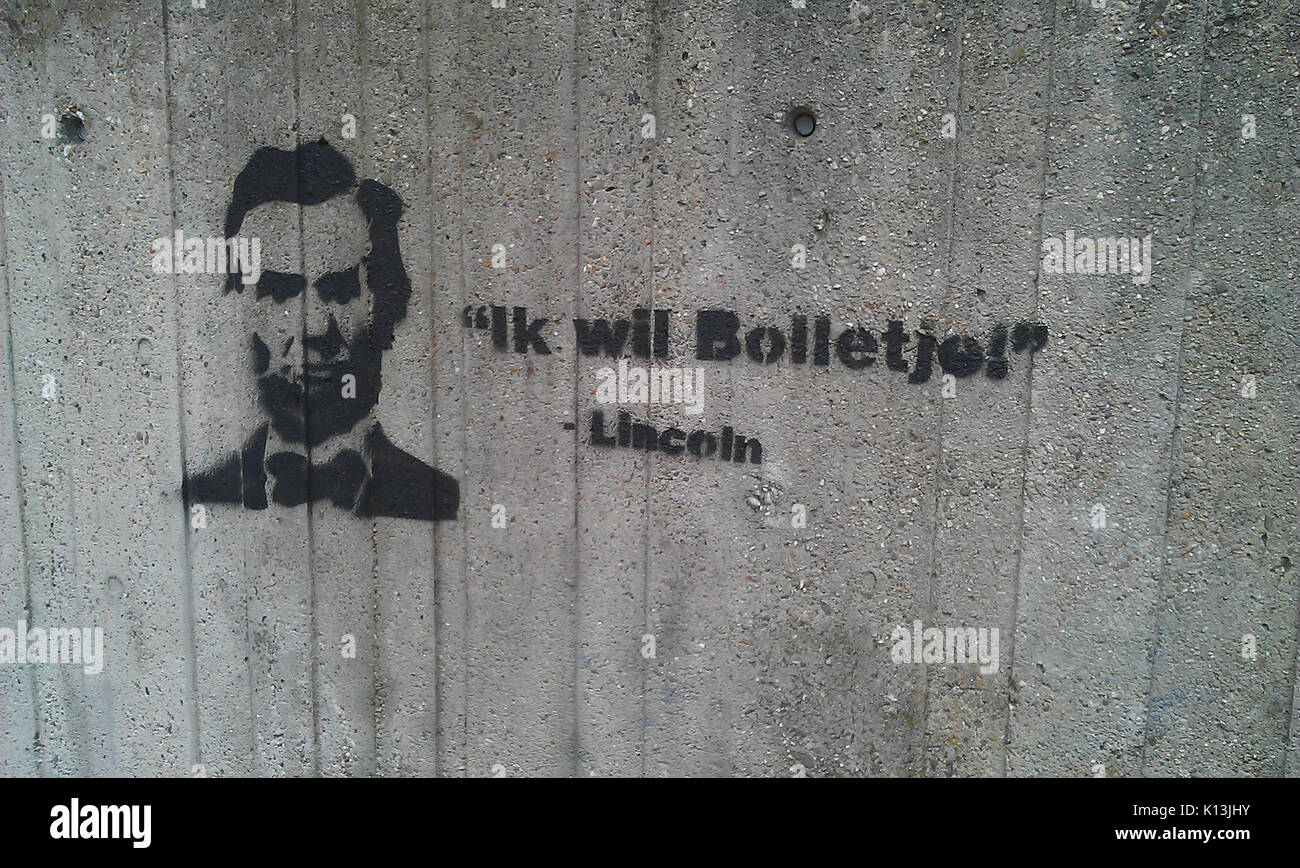 Abraham Lincoln Graffiti Amsterdam Stock Photo - Alamy