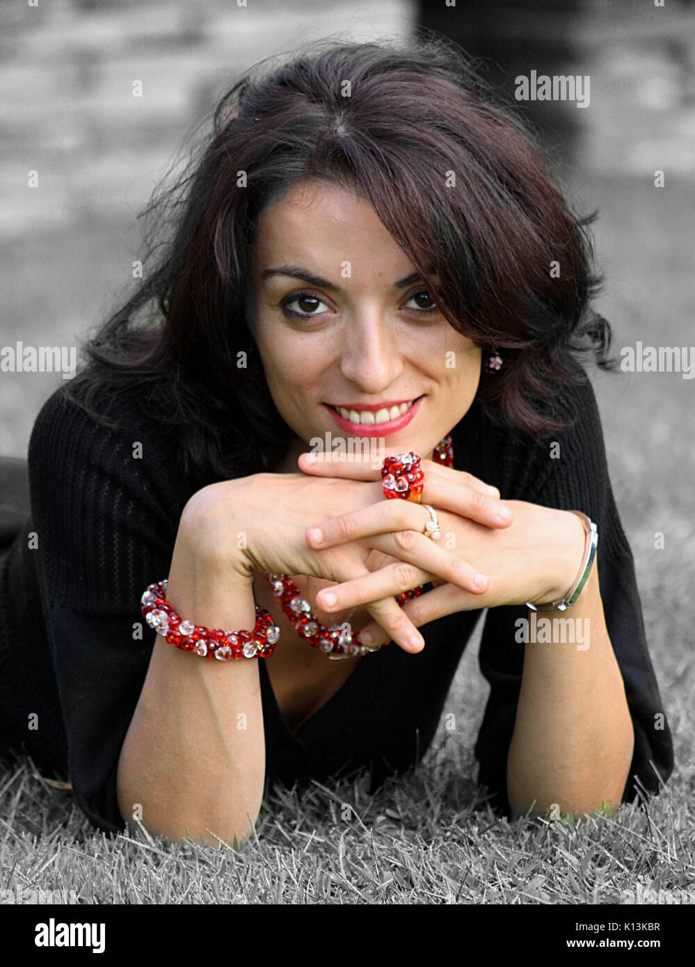 Portrait of italian woman Stock Photo - Alamy