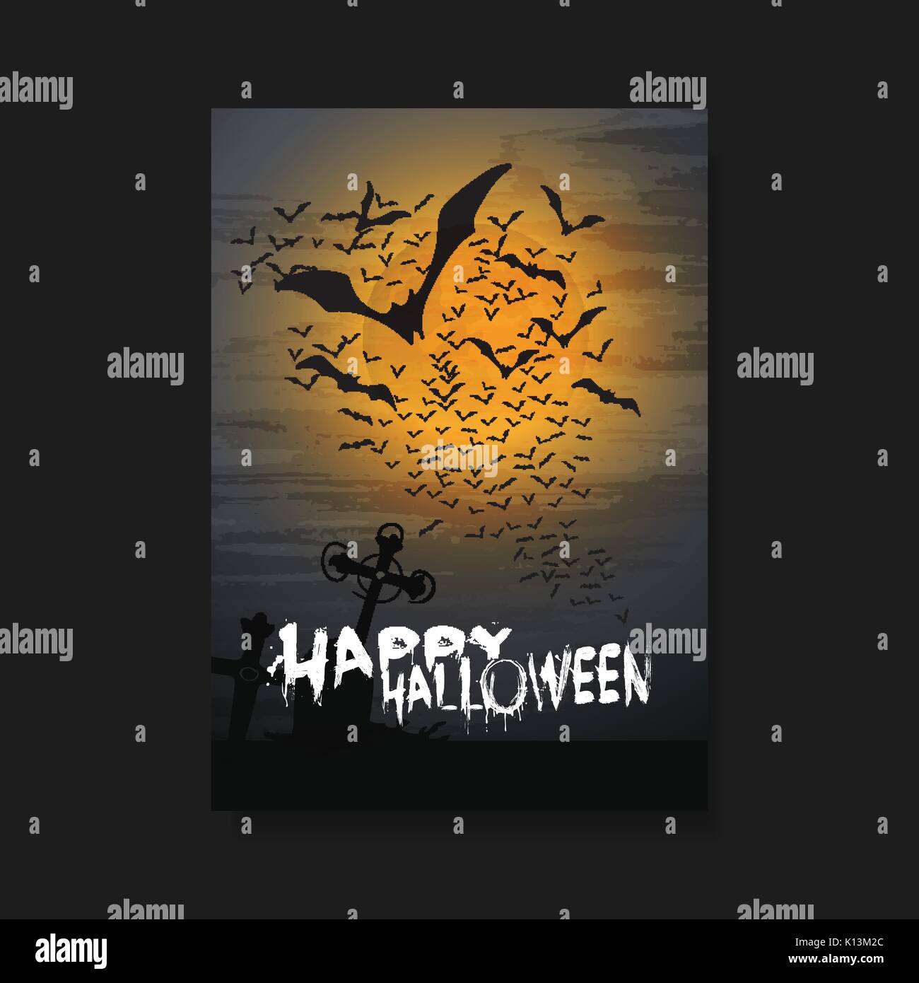 Dark Abstract Halloween Card, Flyer, Book Cover or Background Design ...