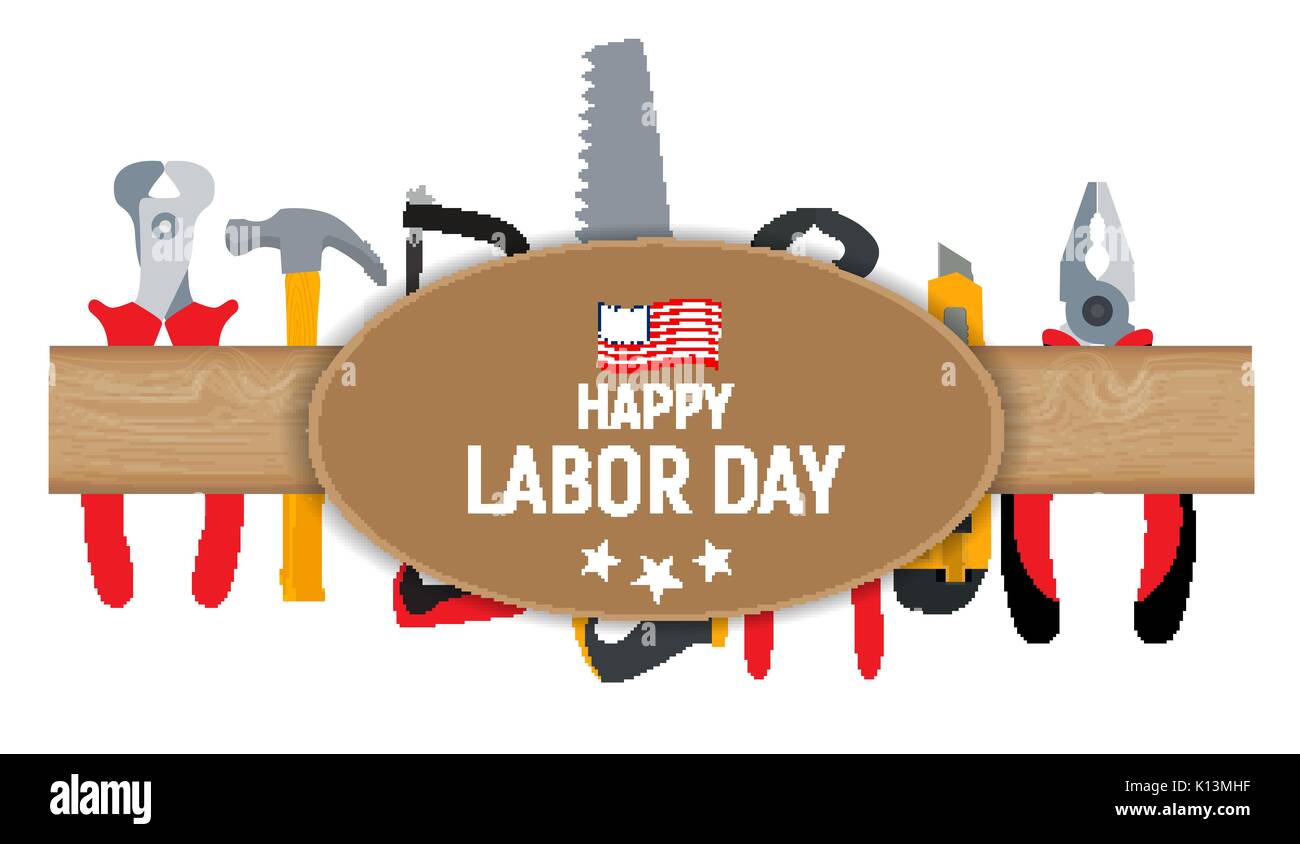 Labor Day in USA Poster Background. Vector Illustration Stock Vector ...