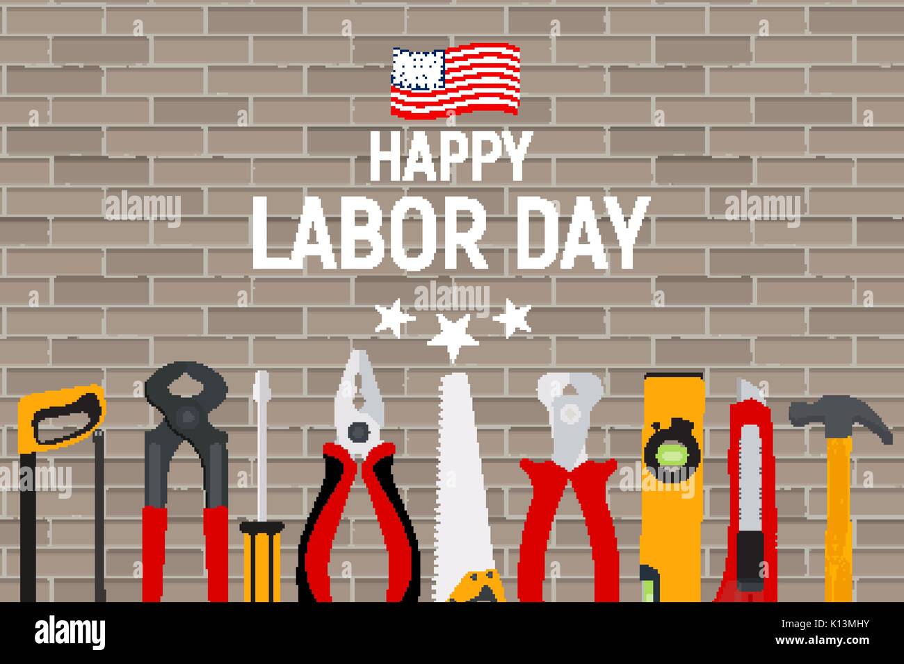 Labor Day in USA Poster Background. Vector Illustration Stock Vector ...