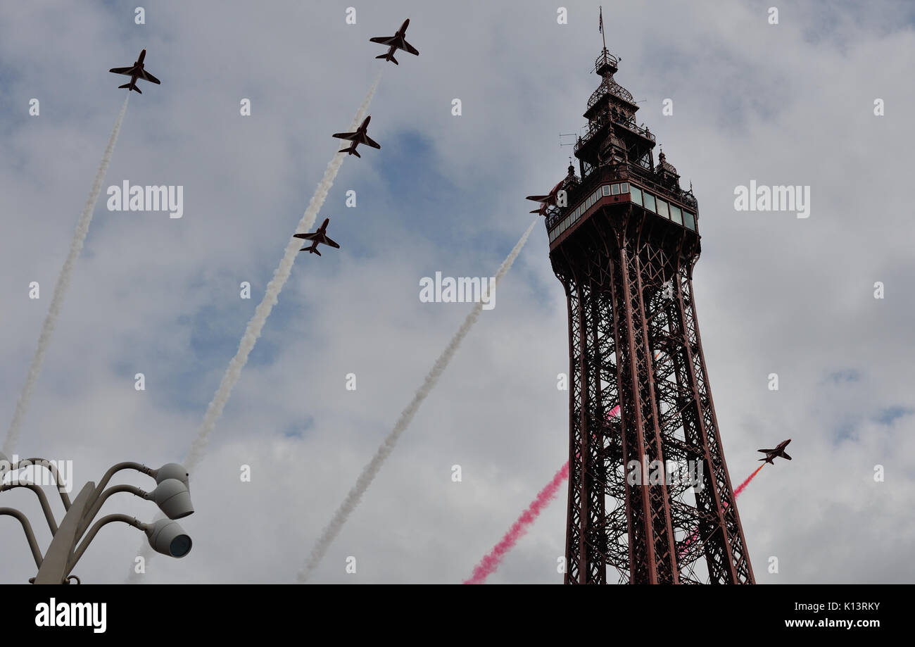 Red Arrows at Blackpool Air Show 2017 Stock Photo - Alamy