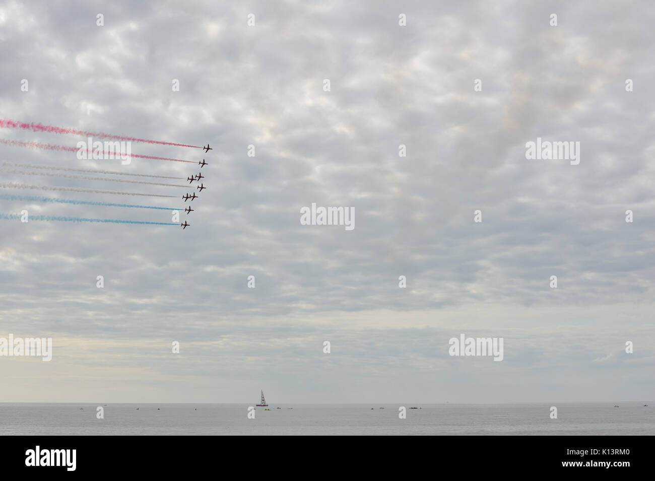 Red Arrows at Blackpool Air Show 2017 Stock Photo - Alamy