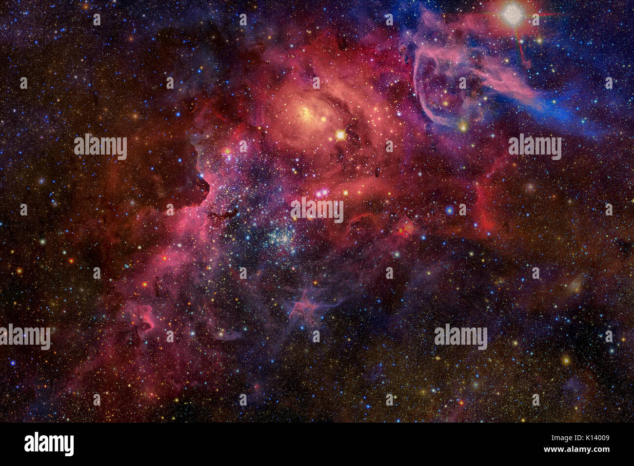 Nebula and stars in outer space. Elements of this image furnished by ...