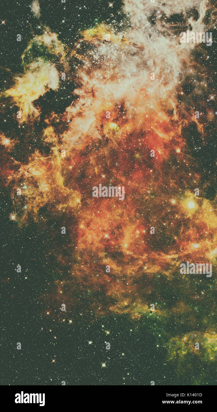 Universe scene with nebulae, stars and galaxies in outer space showing ...