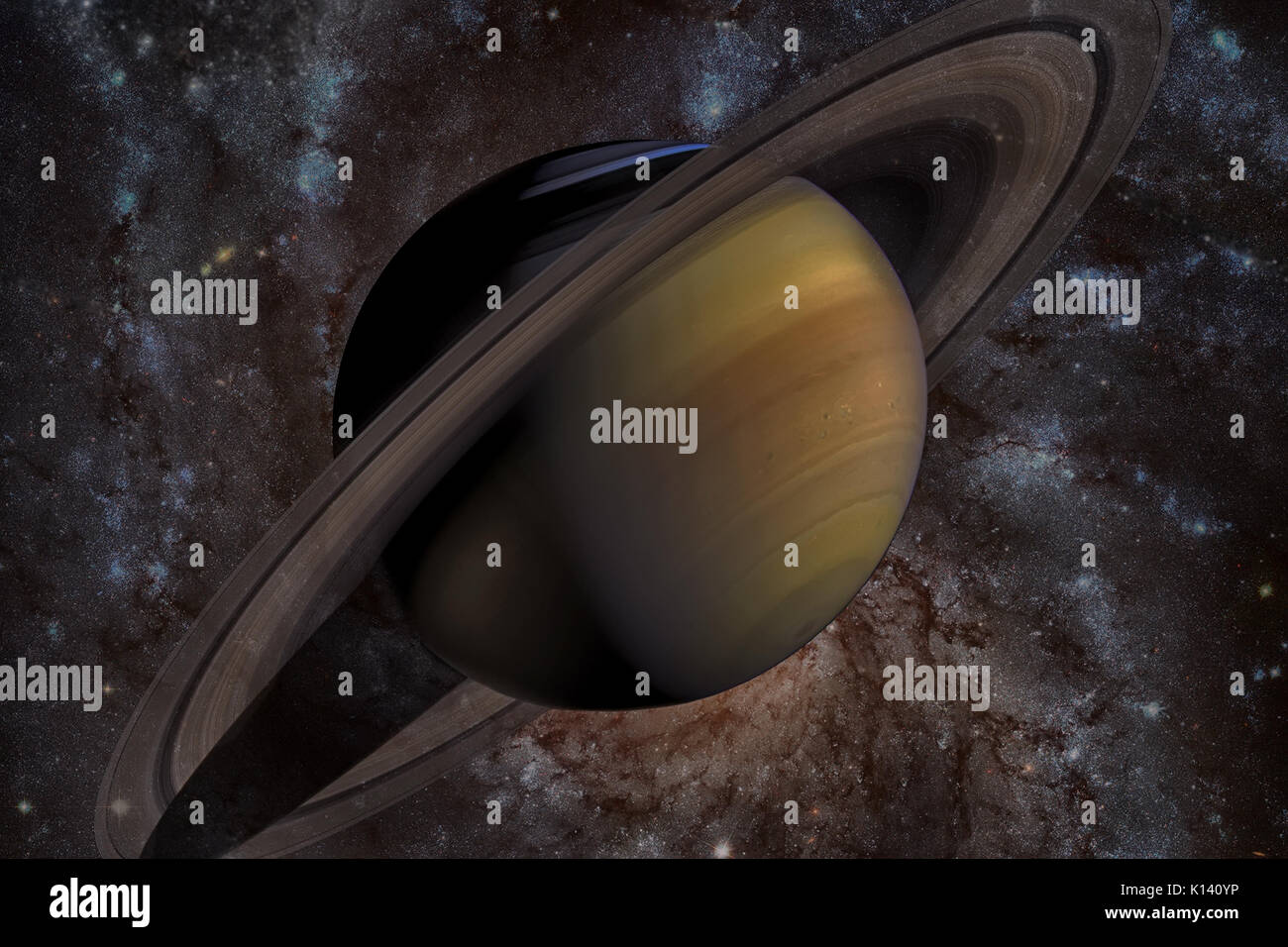 Solar System - Saturn. It is the sixth planet from the Sun and the ...