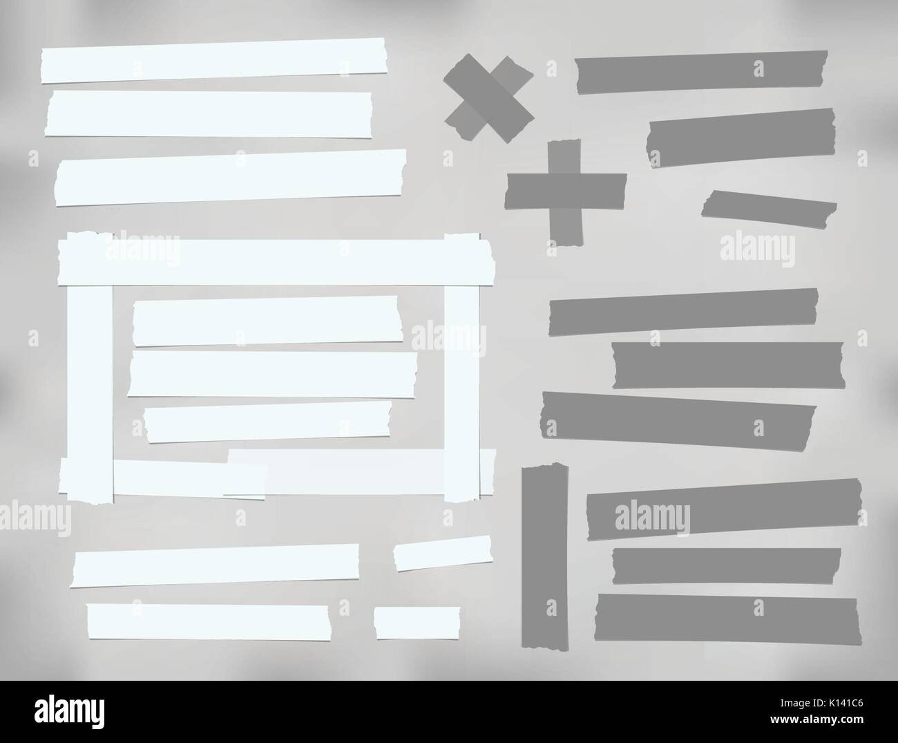 White and gray different size adhesive, sticky, scotch tape, paper ...