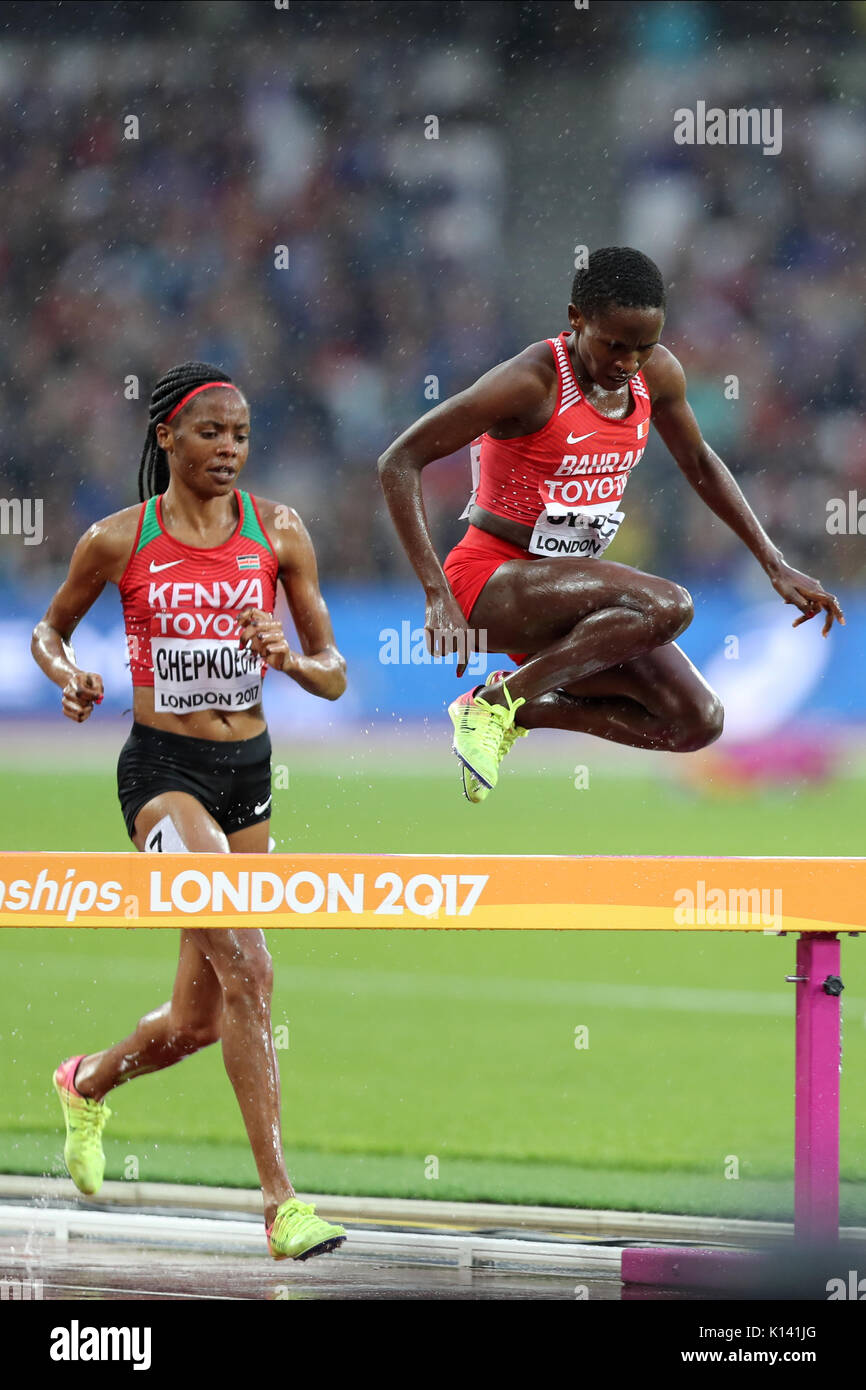 Beatrice CHEPKOECH (Kenya), Ruth JEBET (Bahrain) competing in the Women ...
