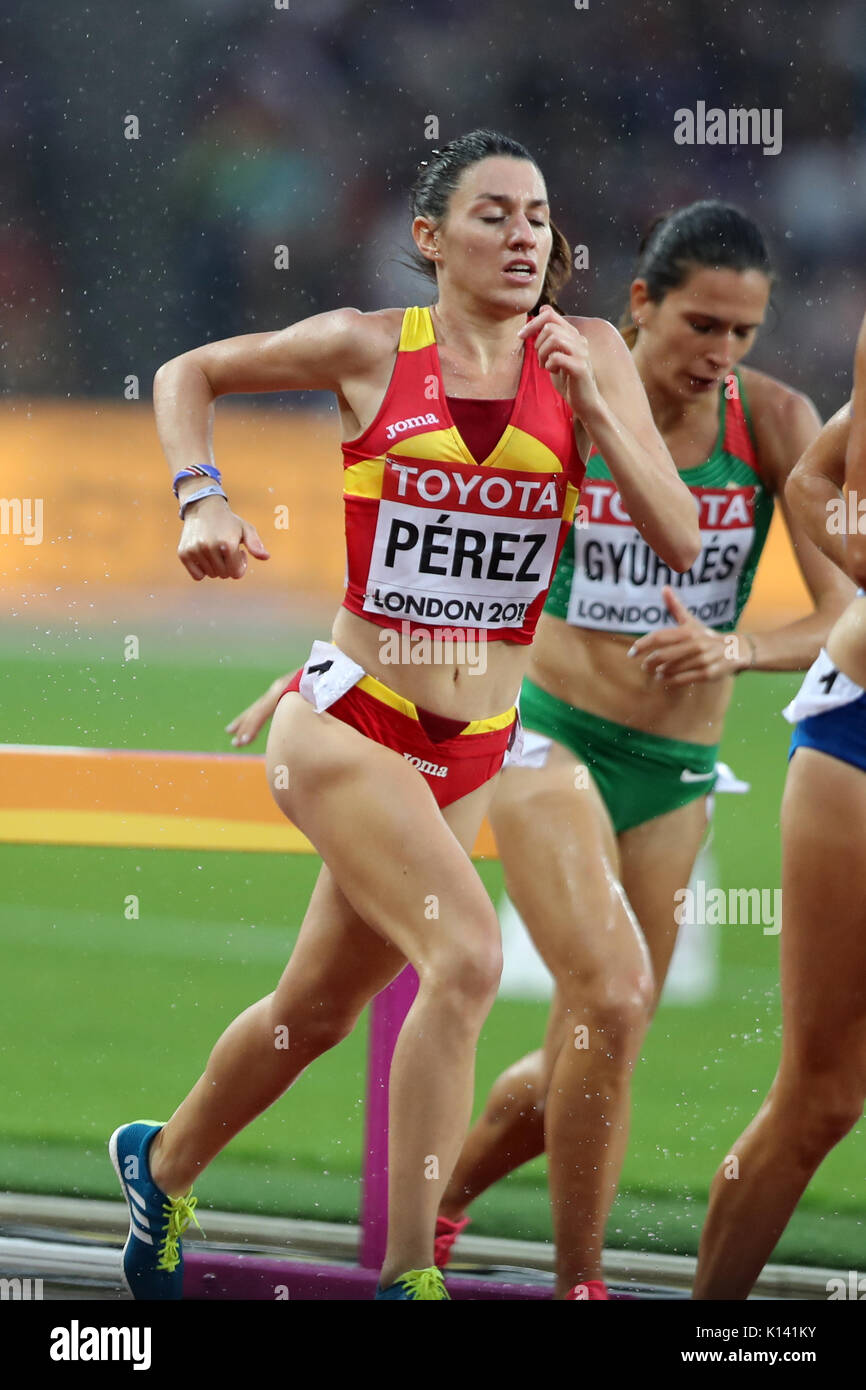 María José PÉREZ (Spain) competing in the Women's 3000m Steeplechase ...