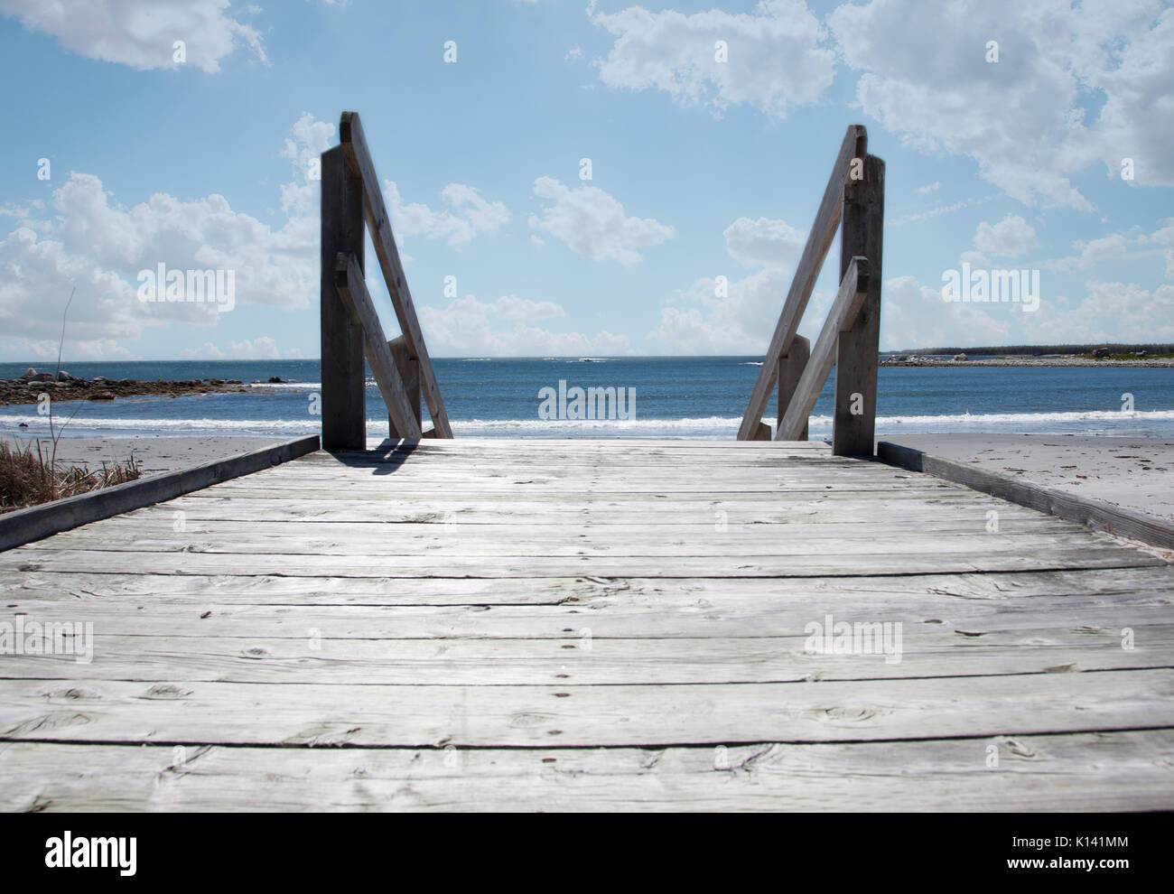 Empty boardwalk on beach hi-res stock photography and images - Alamy