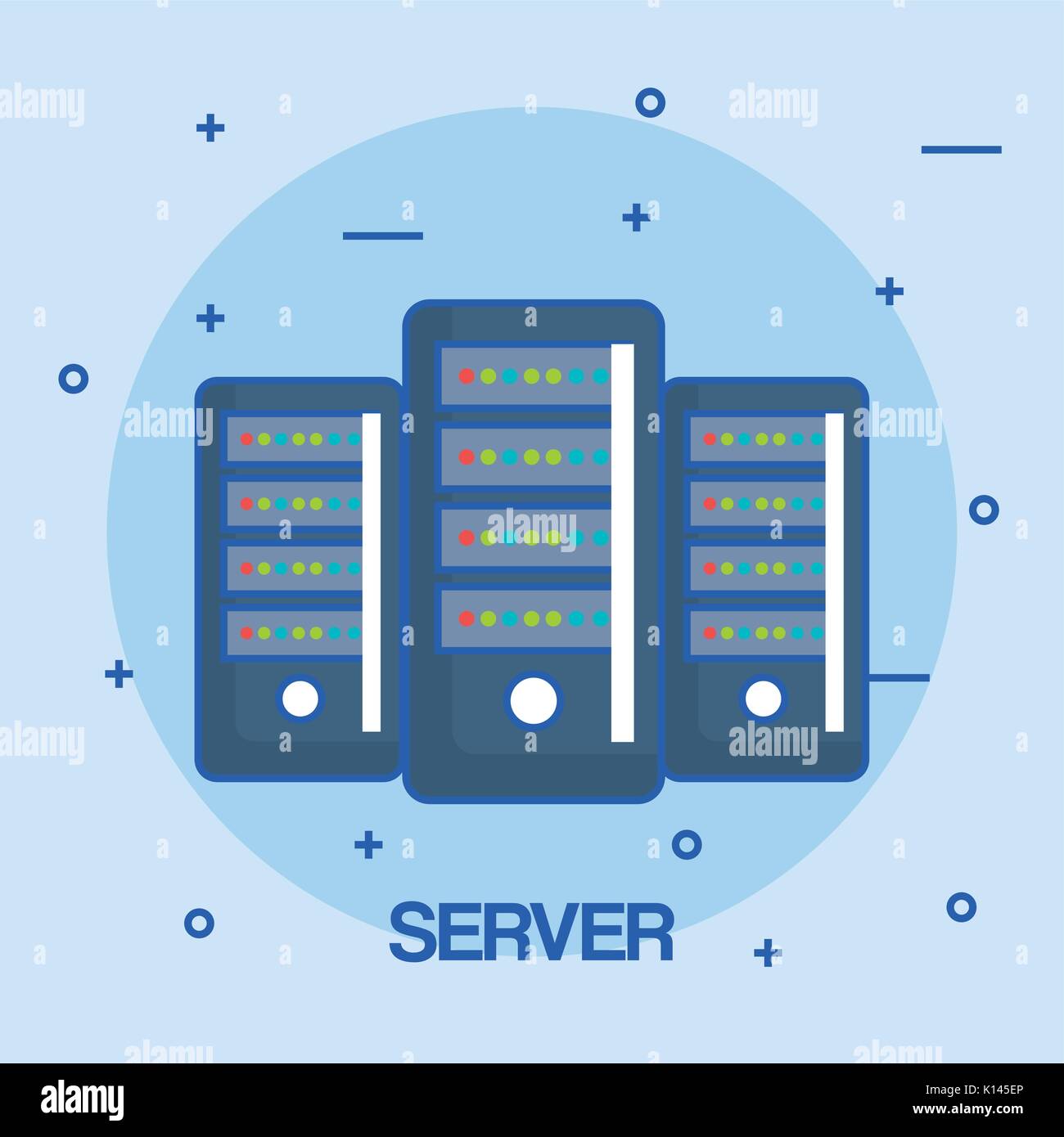 server data center storage connection communication icon vector ...