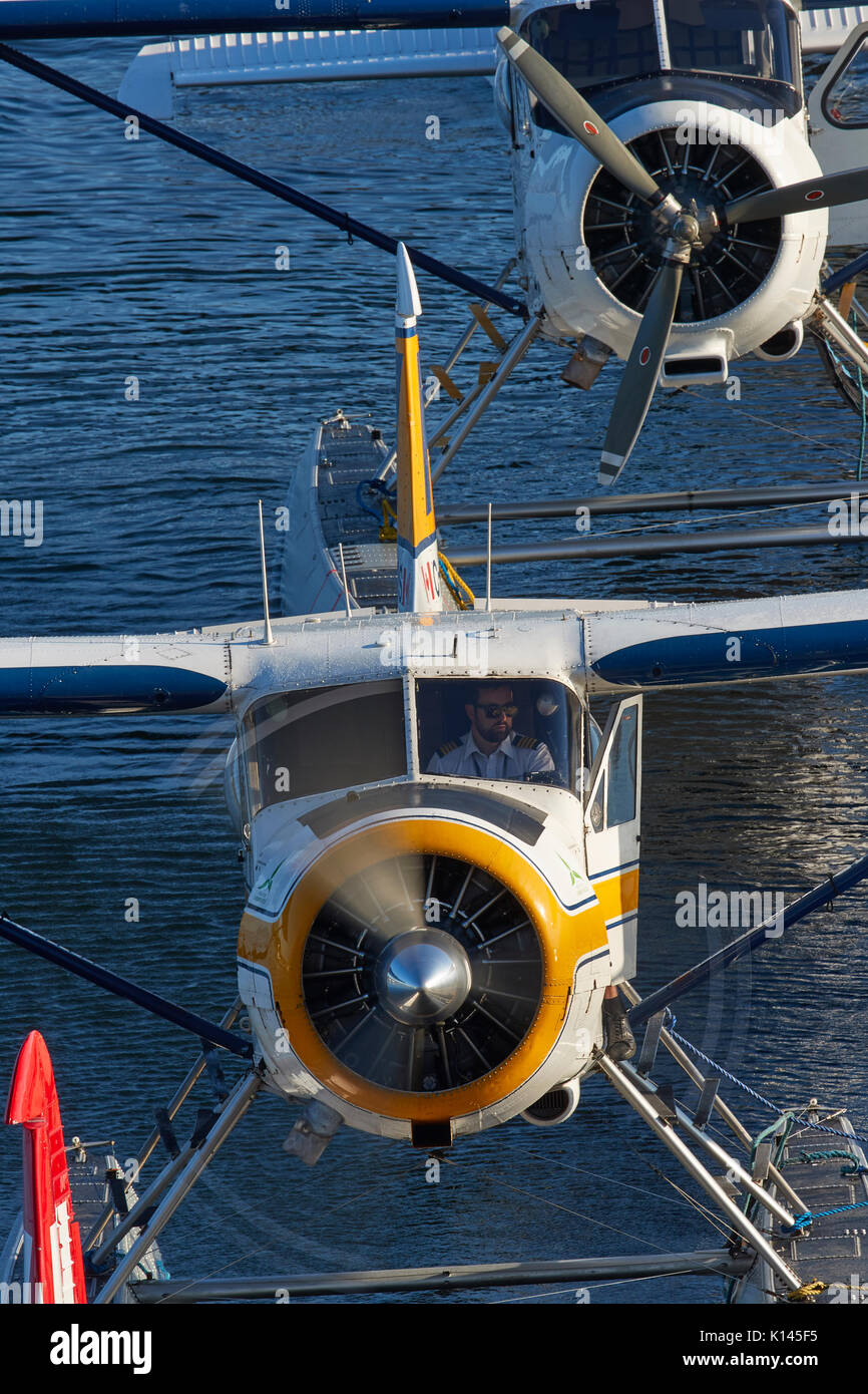 Vintage de Havilland Canada Beaver Floatplane With Engine Running At ...