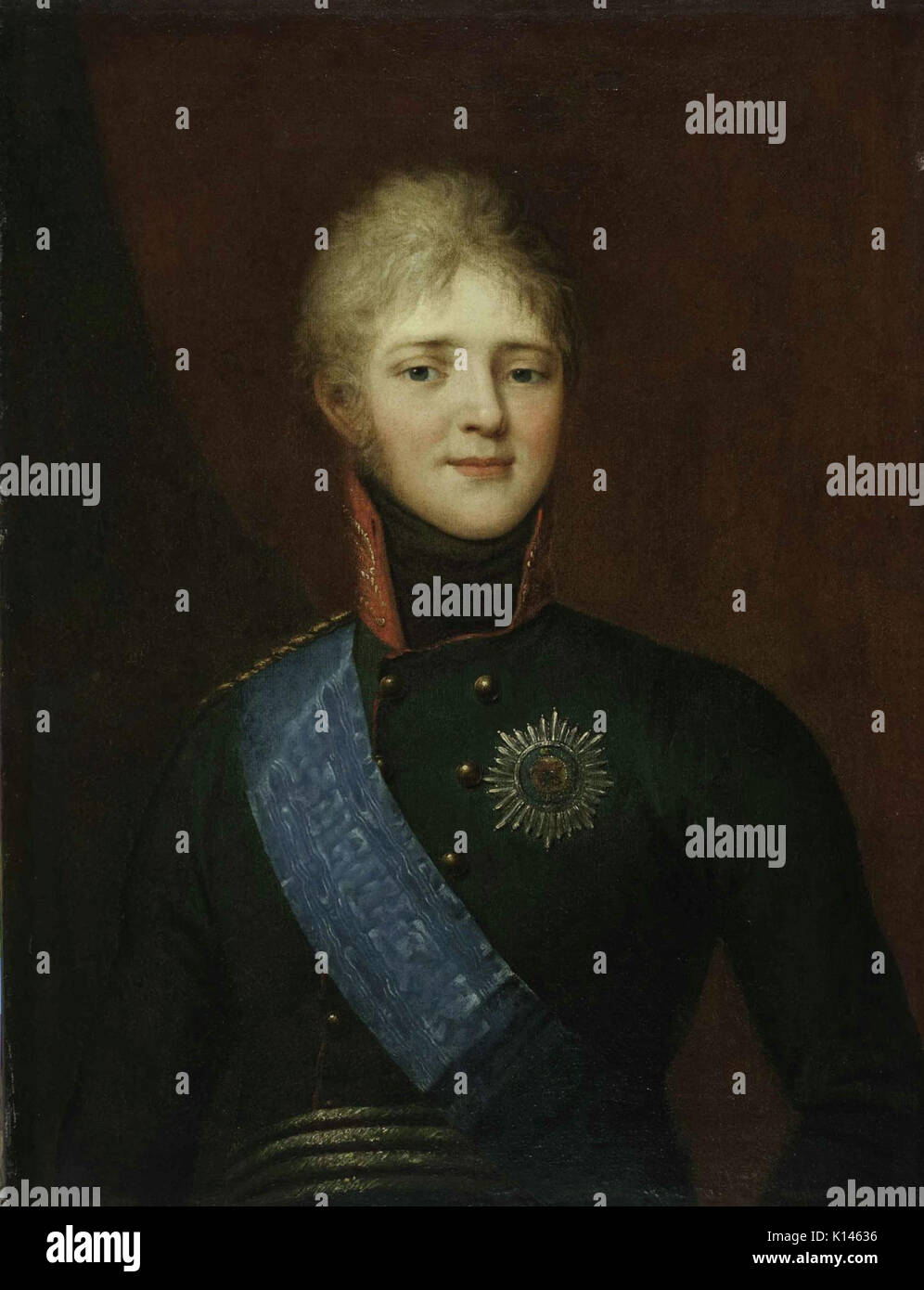 Alexander I of Russia after Shchukin (19 c, Hillwood museum Stock Photo ...