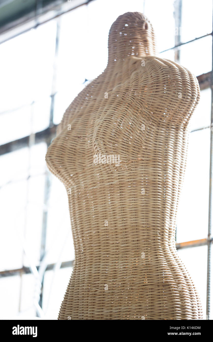 Vintage wicker mannequin Stock Photo - Alamy