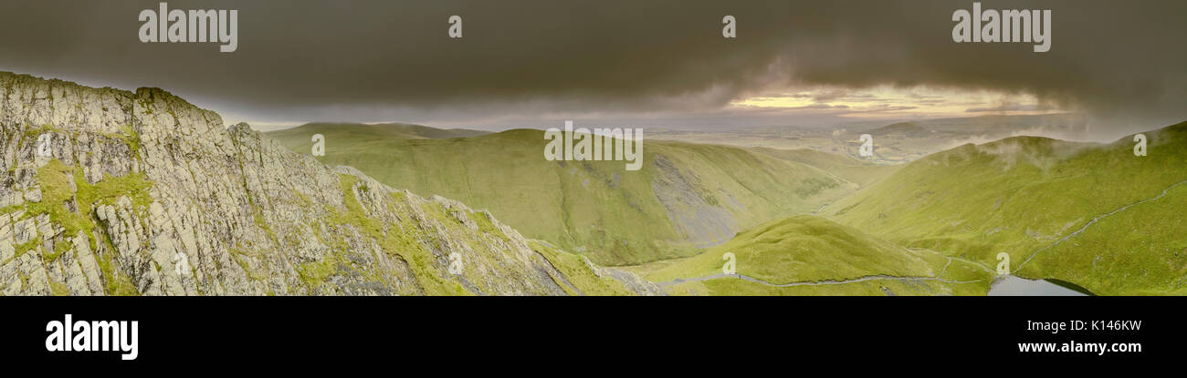 Morning sun over Sharp Edge, Blencathra Stock Photo - Alamy