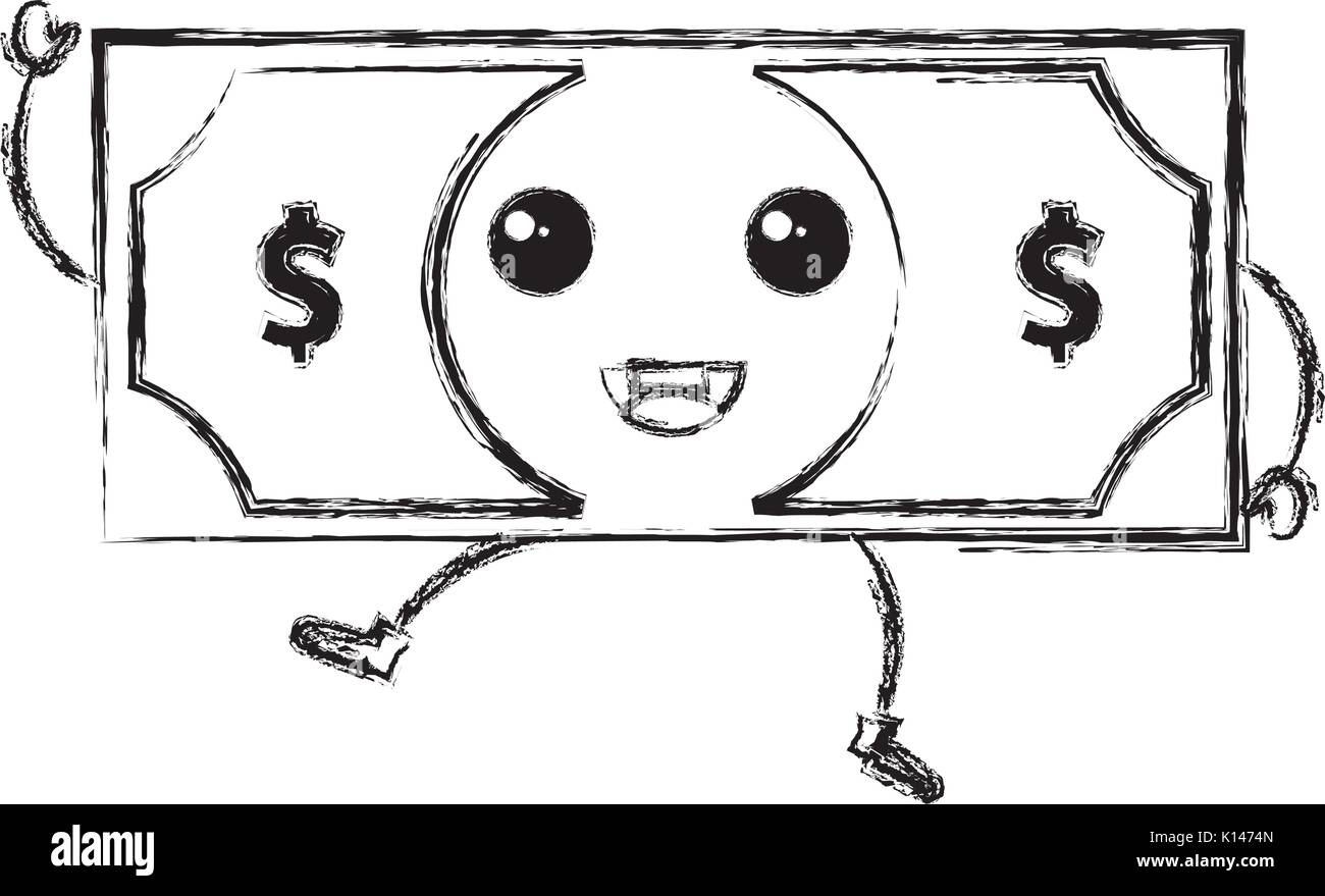 bill dollar money kawaii character Stock Vector Image & Art - Alamy