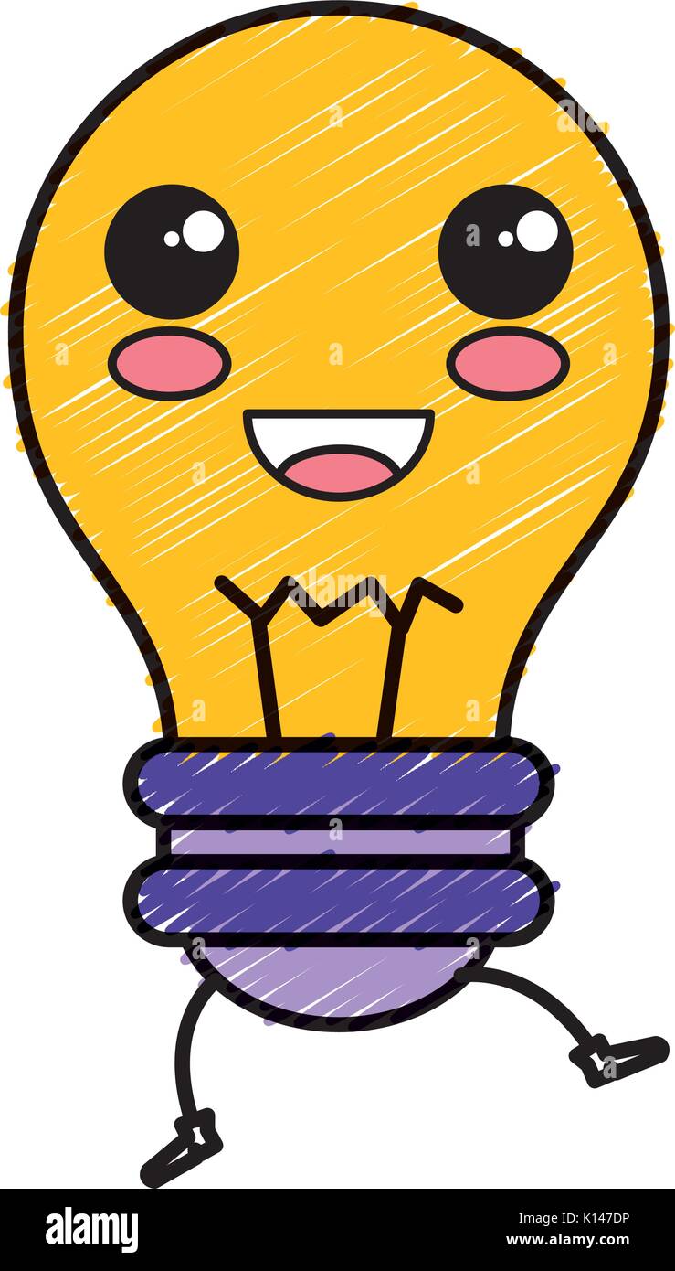 bulb light kawaii character Stock Vector Image & Art - Alamy