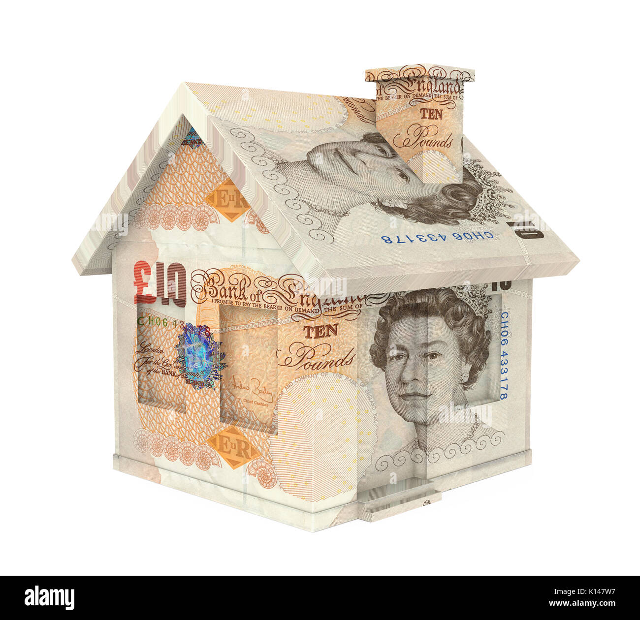Pound Sterling House Isolated Stock Photo - Alamy