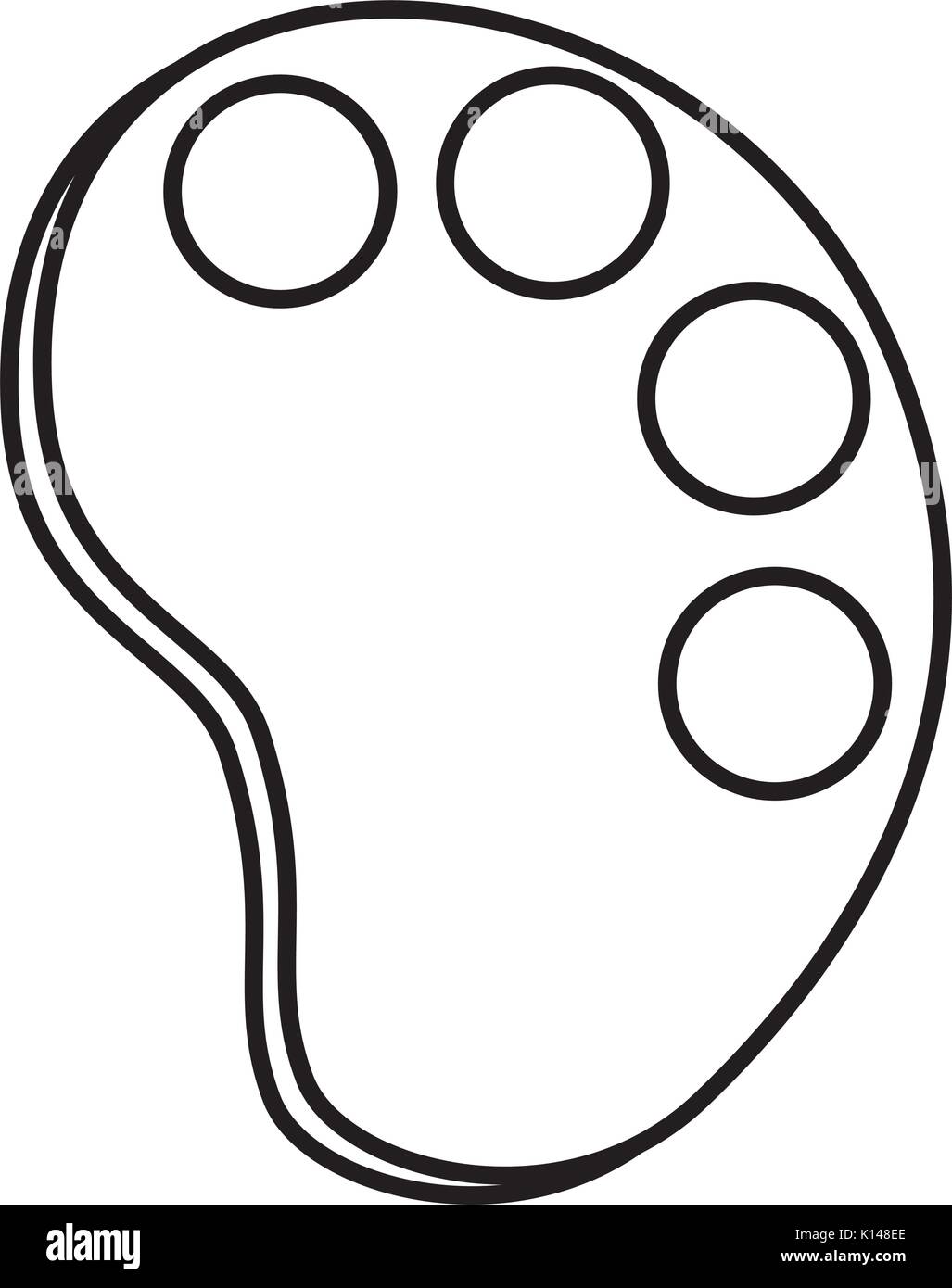 paint pallette isolated icon Stock Vector Image & Art - Alamy