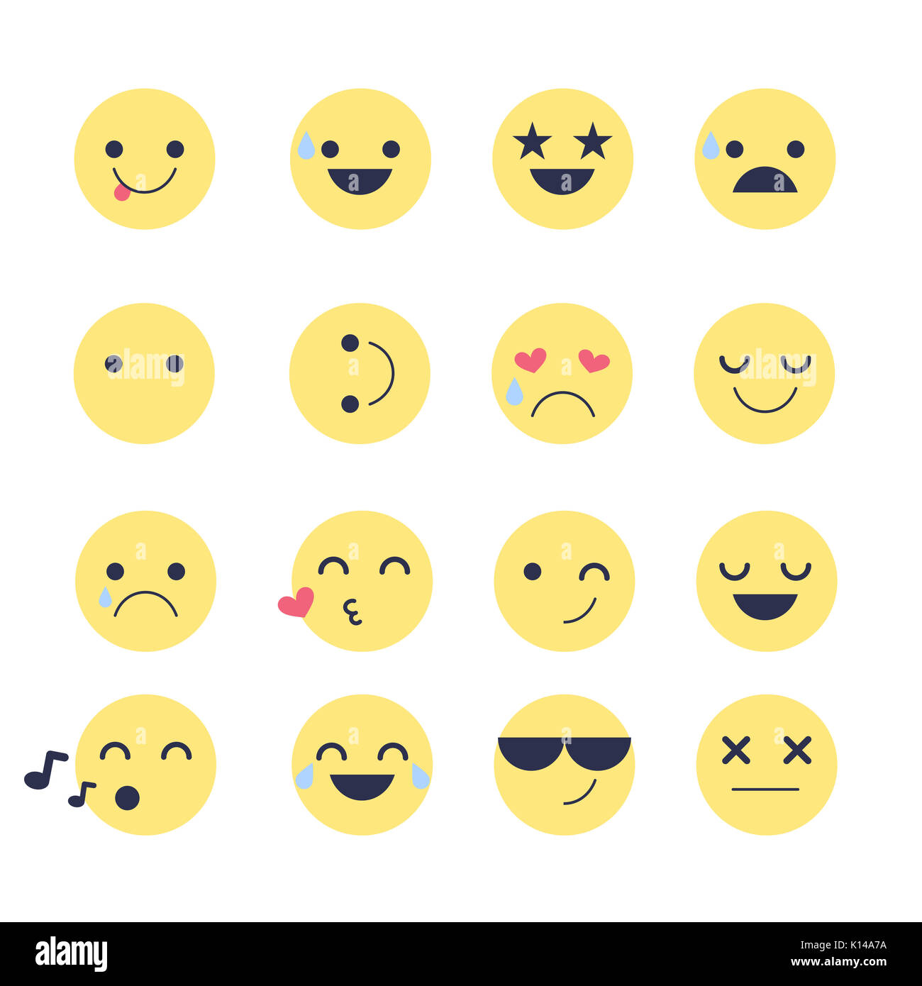 Set emoticons icons for applications and chat. Emoticons with different ...