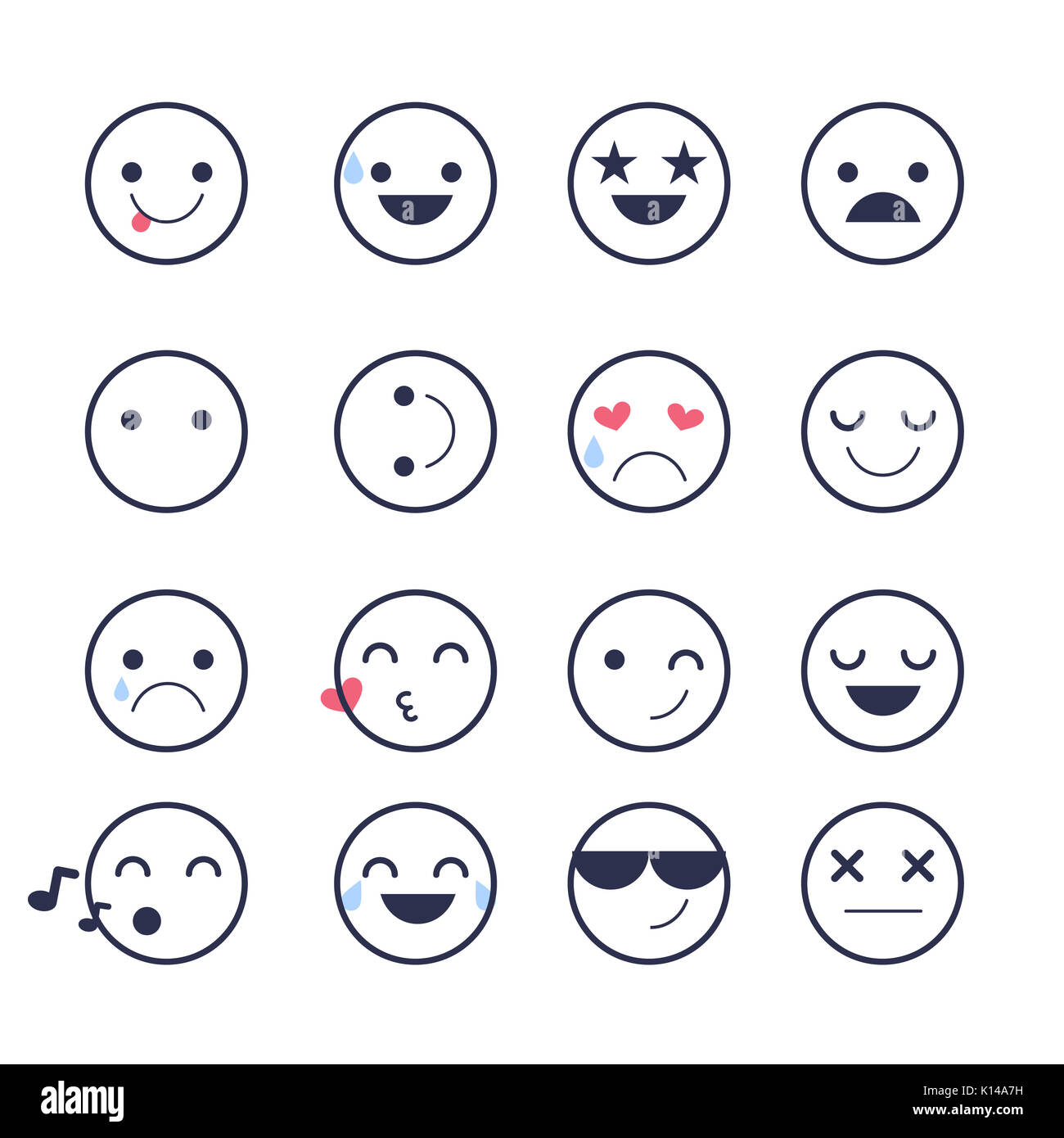 Set emoticons icons for applications and chat. Emoticons with different ...