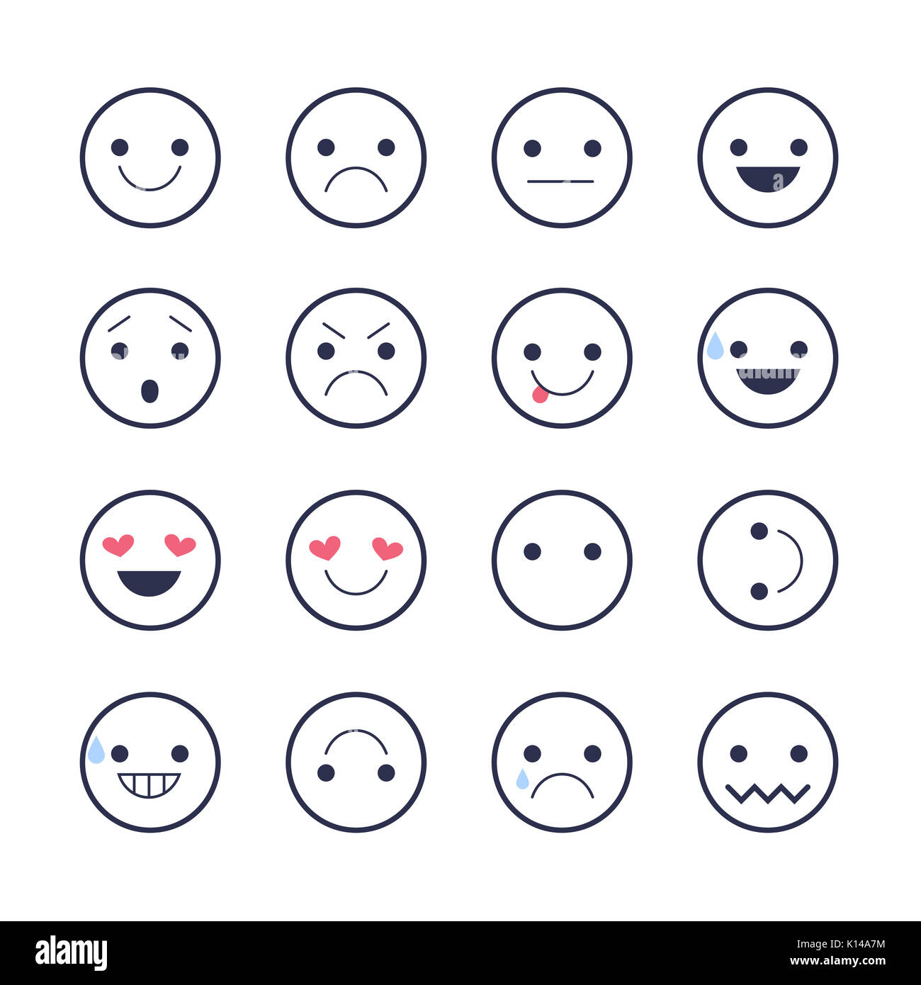 Set emoticons icons for applications and chat. Emoticons with different ...