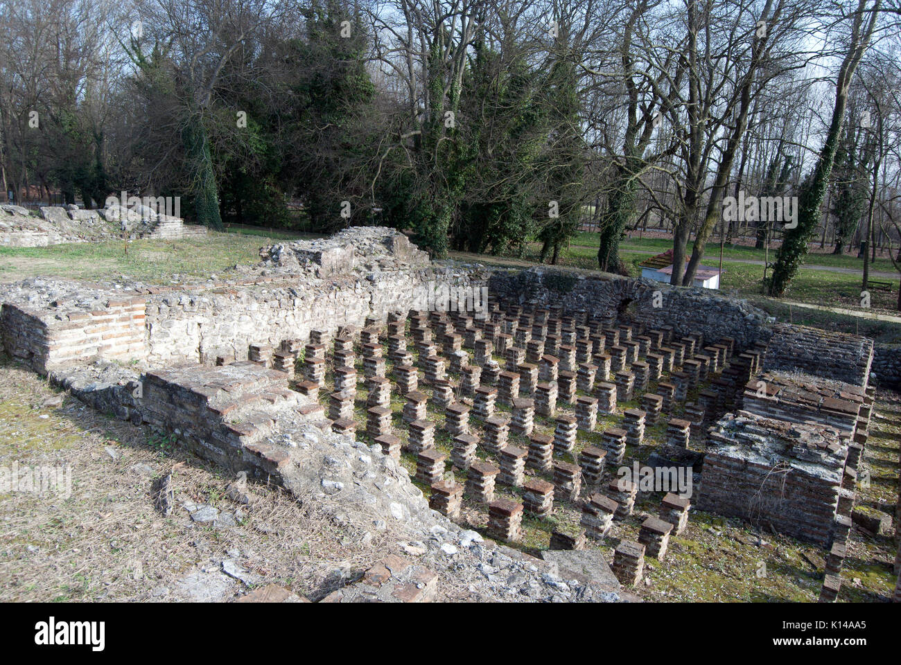 Dion, Greece. Archeological area macedonian ruines IV Century b.C Stock ...