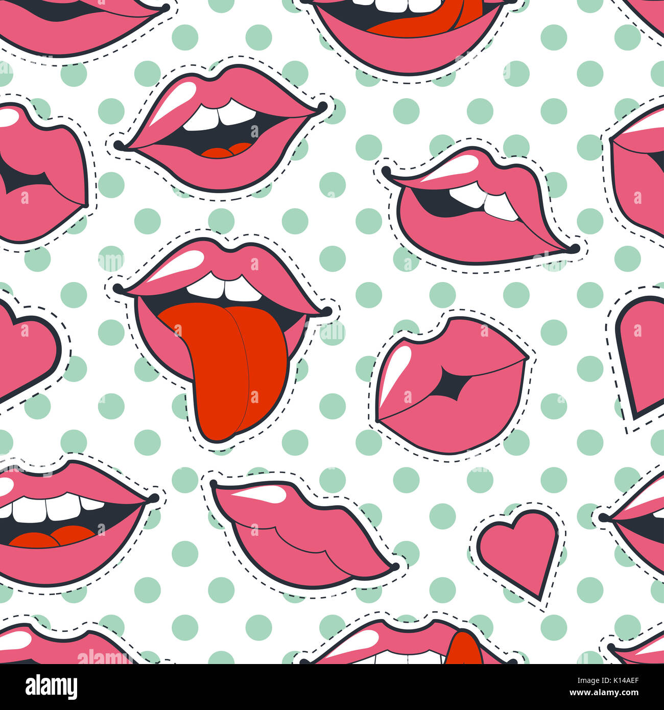 Pop Art Lips Wallpaper