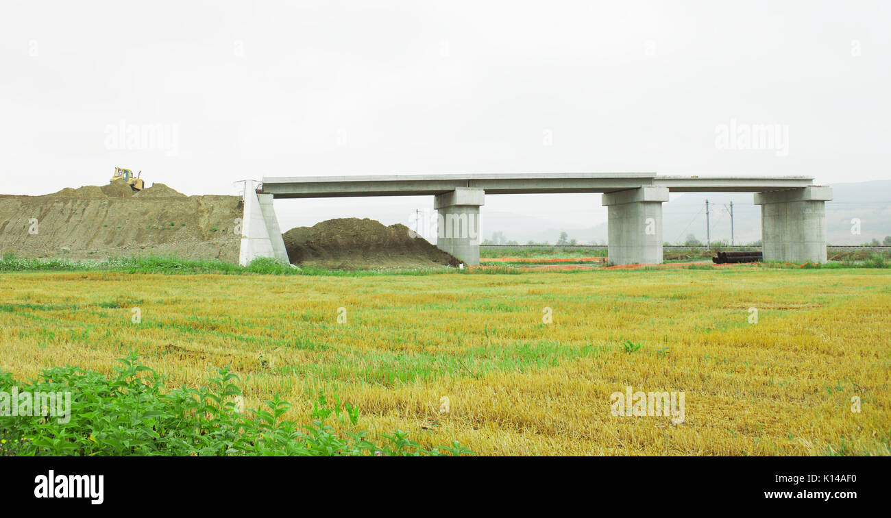 unfinished concrete bridge under construction Stock Photo - Alamy
