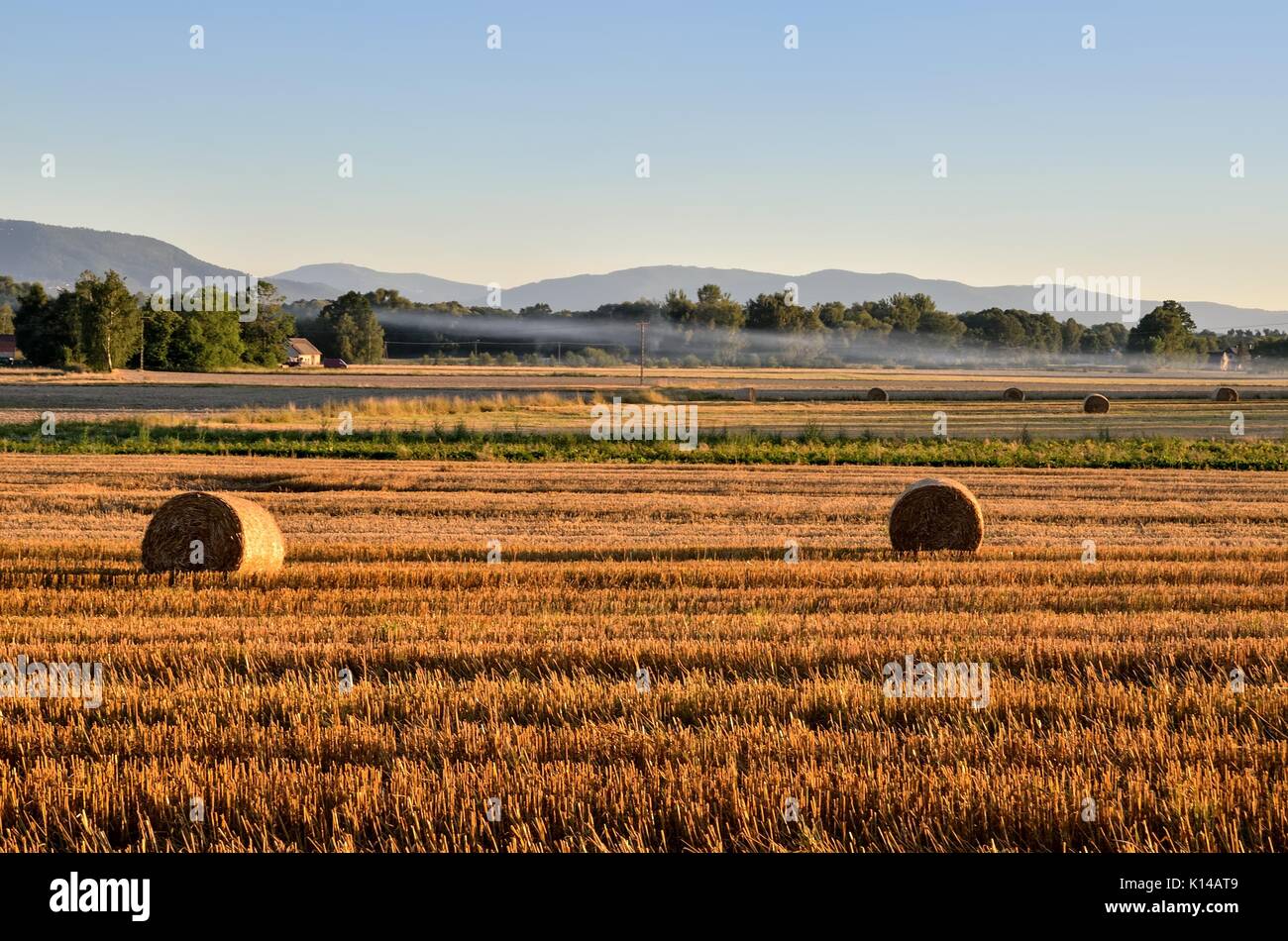 Countryside landscape view haystack hi-res stock photography and images ...
