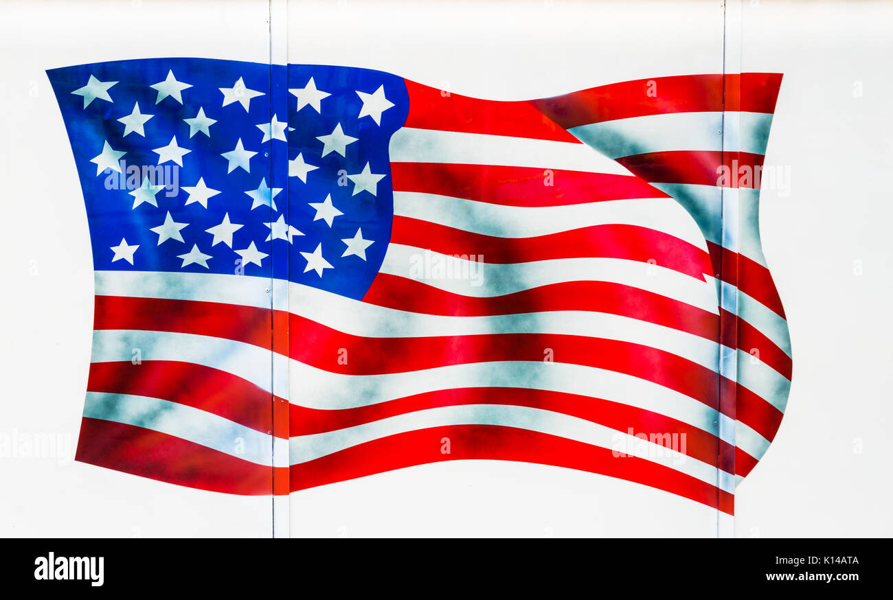 Painted American flag Stock Photo - Alamy