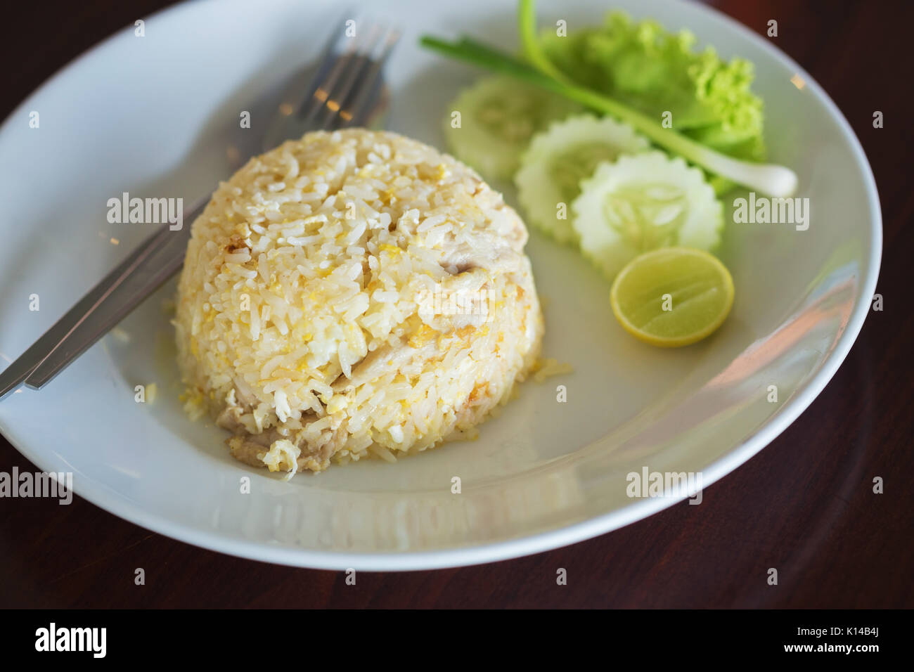 Thai fried rice on table in restaurant Stock Photo - Alamy