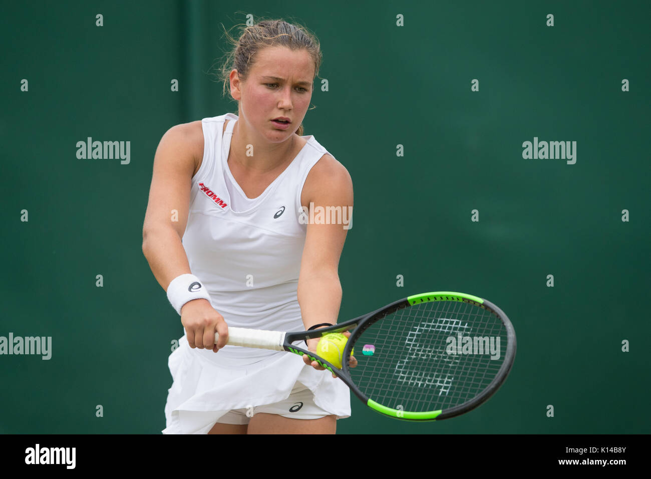 Ylena In-Albon of Switzerland at the Girl's singles - Wimbledon ...