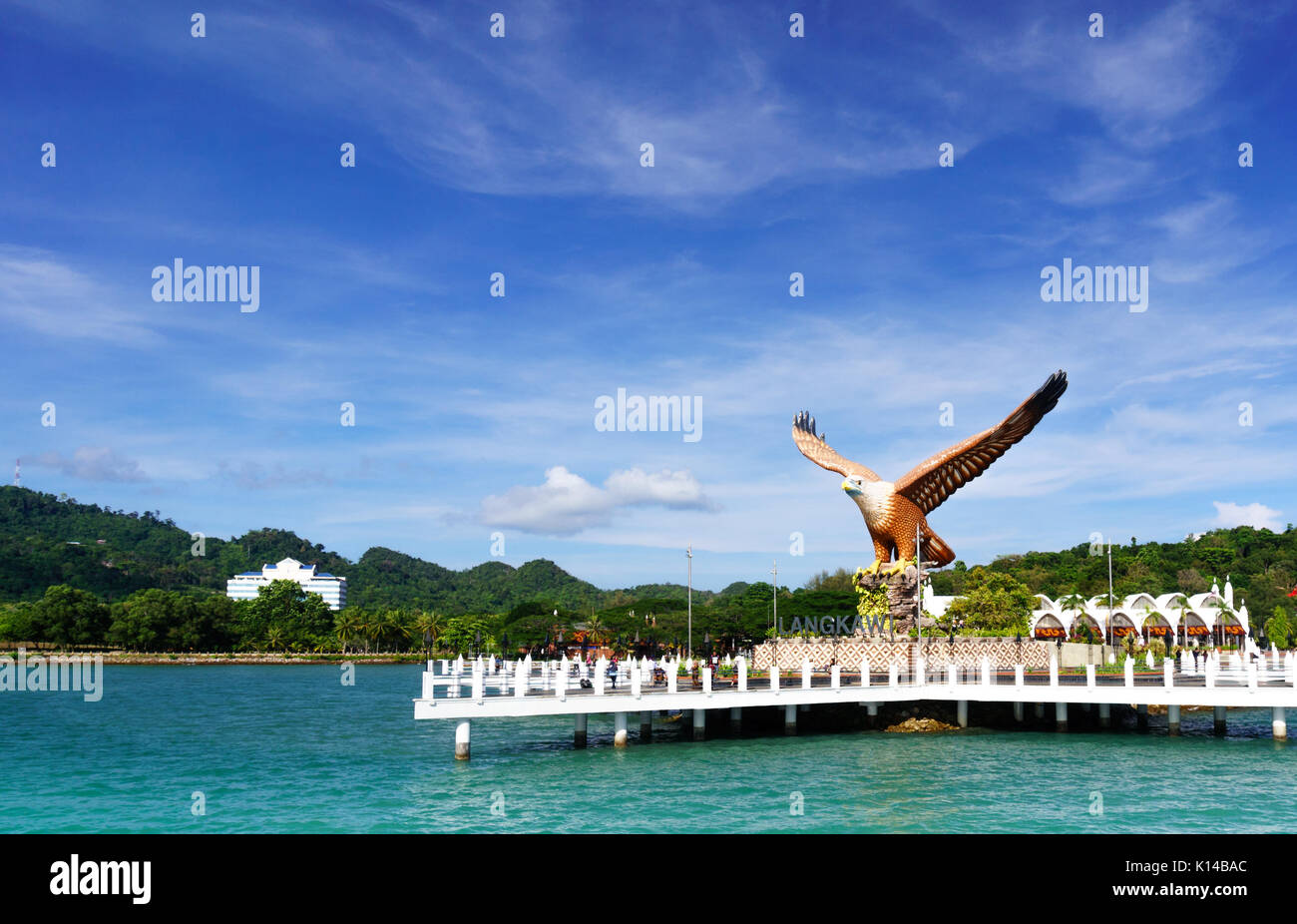 Shot of Langkawi's Eagle Square from the sea Stock Photo - Alamy