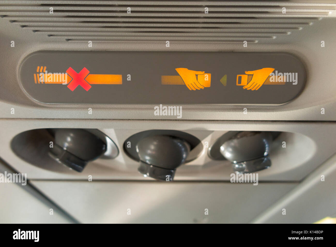 Fasten Seat Belt Plane Stock Photos & Fasten Seat Belt Plane Stock ...