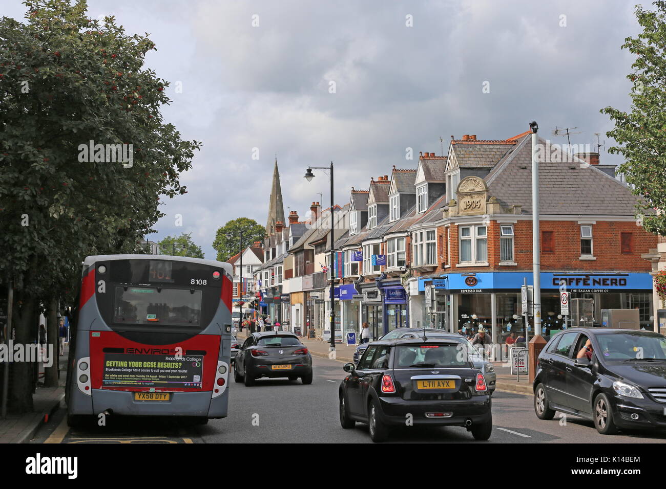 High Street, Weybridge, Surrey, England, Great Britain, United Stock ...