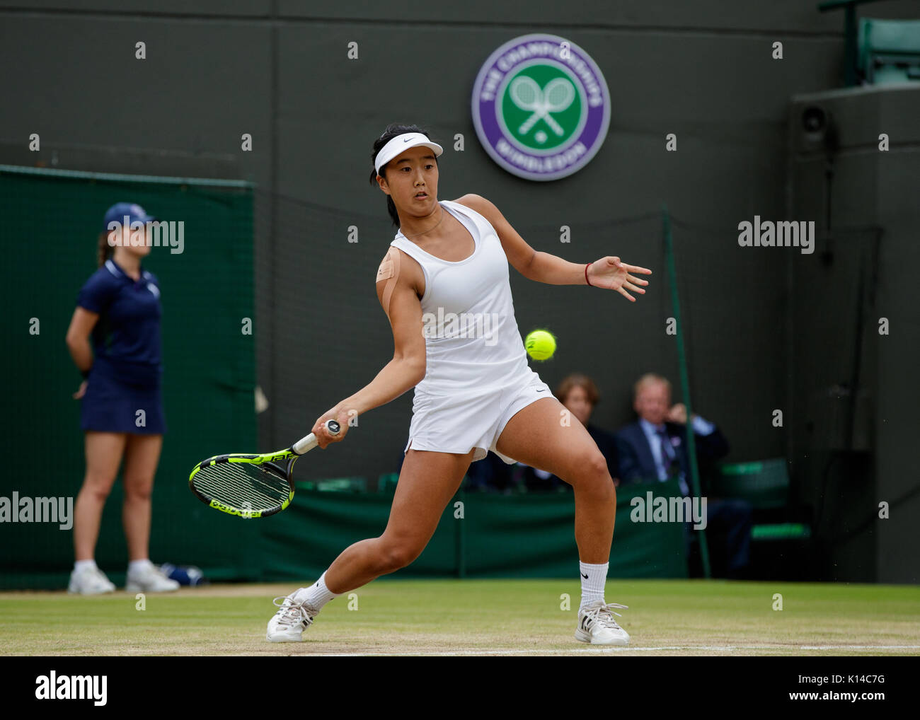 Ann Li of the USA at the Girls Singles - Wimbledon Championships 2017 ...